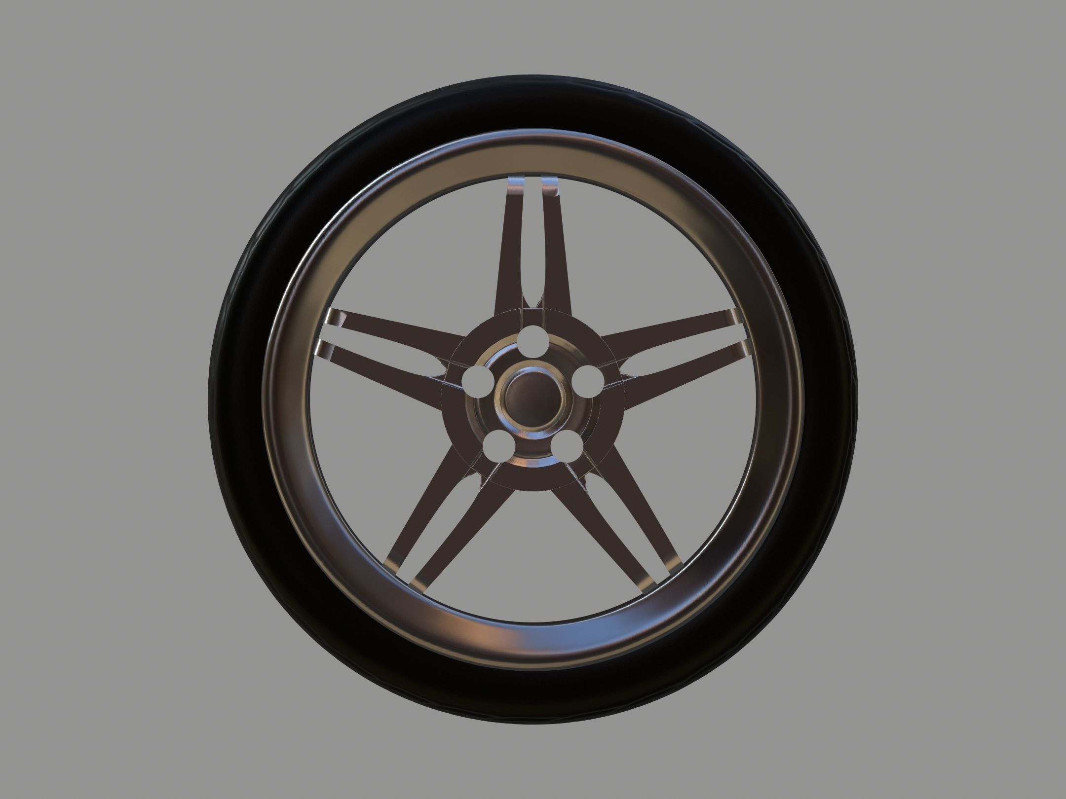 4 PACK WHEELS CUSTOM MODEL CAR RIMS WITH TIRE free 3D model 3D ...