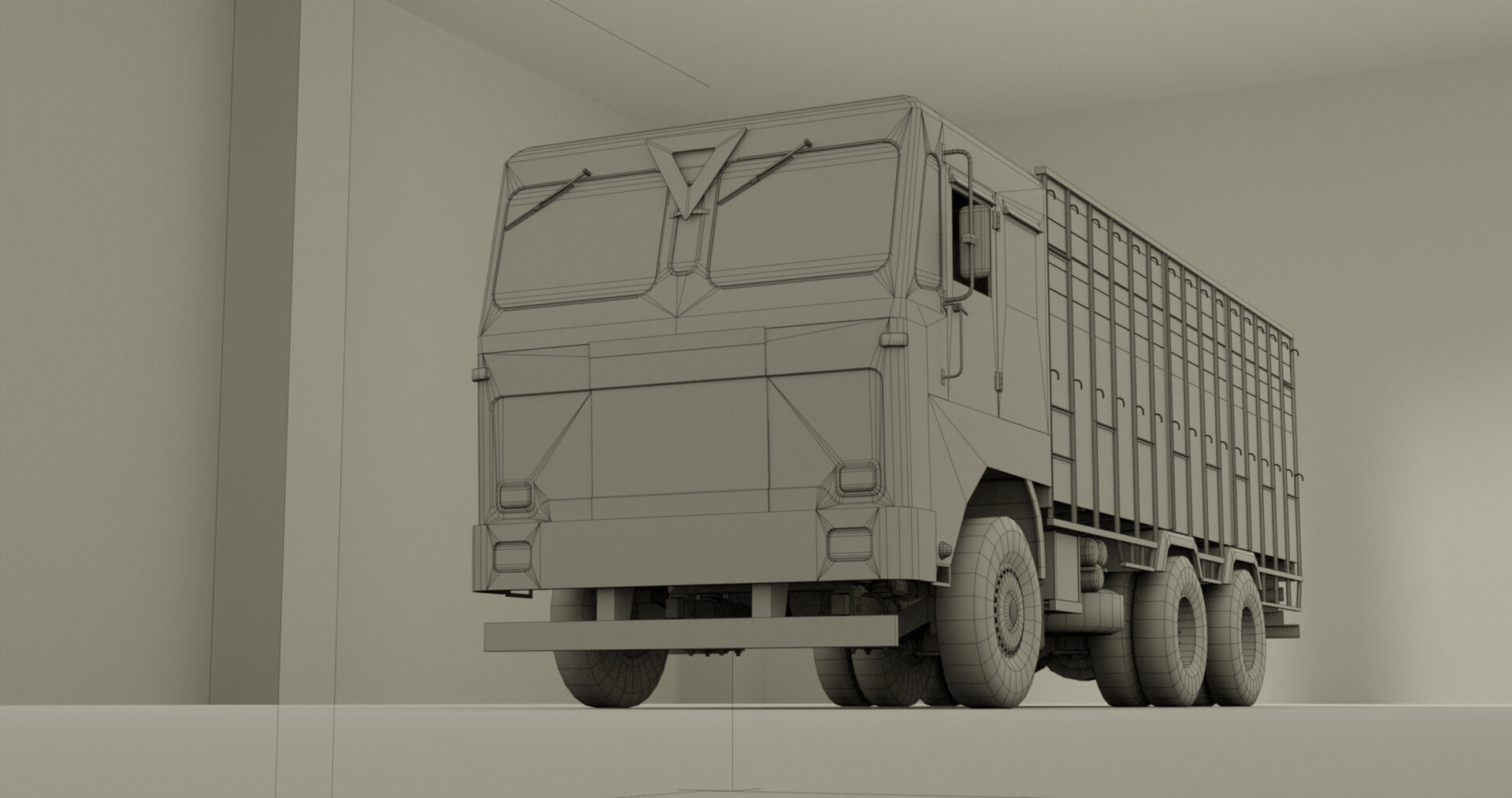 3D model Indian Lorry Heavy carrier truck model VR / AR / low-poly ...