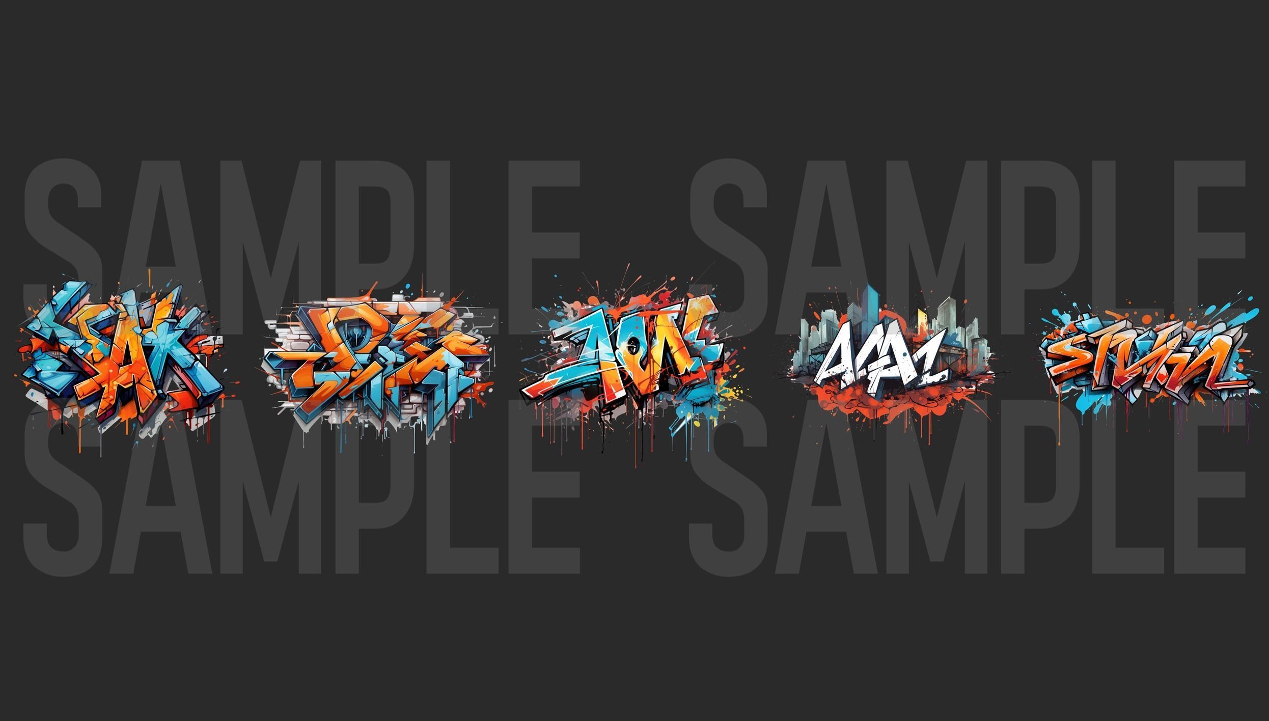 Texture 25 Street Graffiti Textures Decal Pack VR / AR / low-poly ...