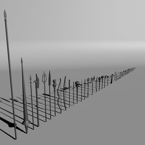42 Weapons for DnD 3D model 3D printable | CGTrader