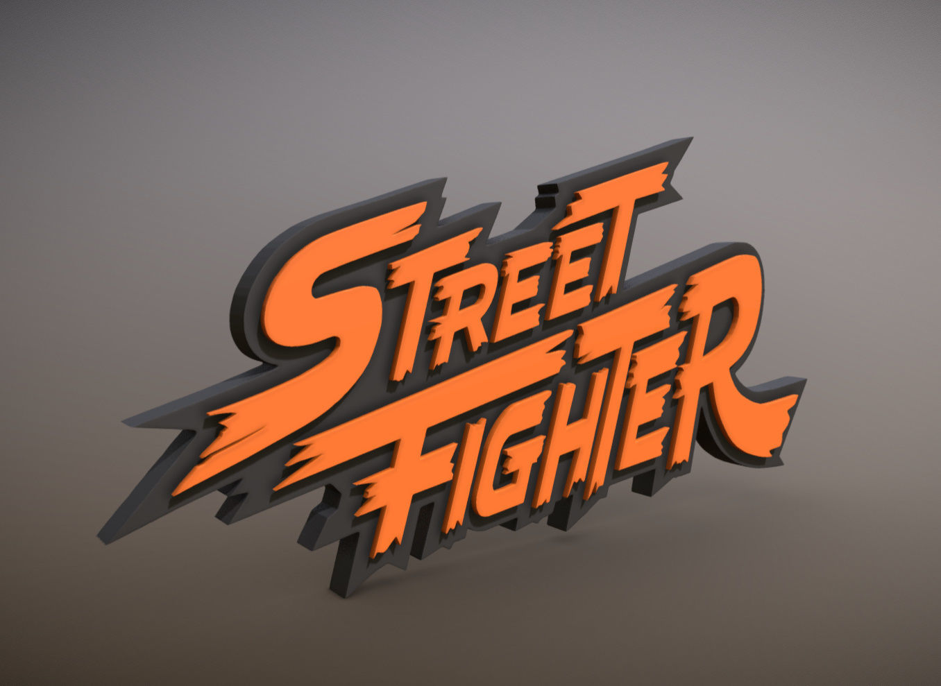 STREET FIGHTER LOGO 3D model 3D printable | CGTrader