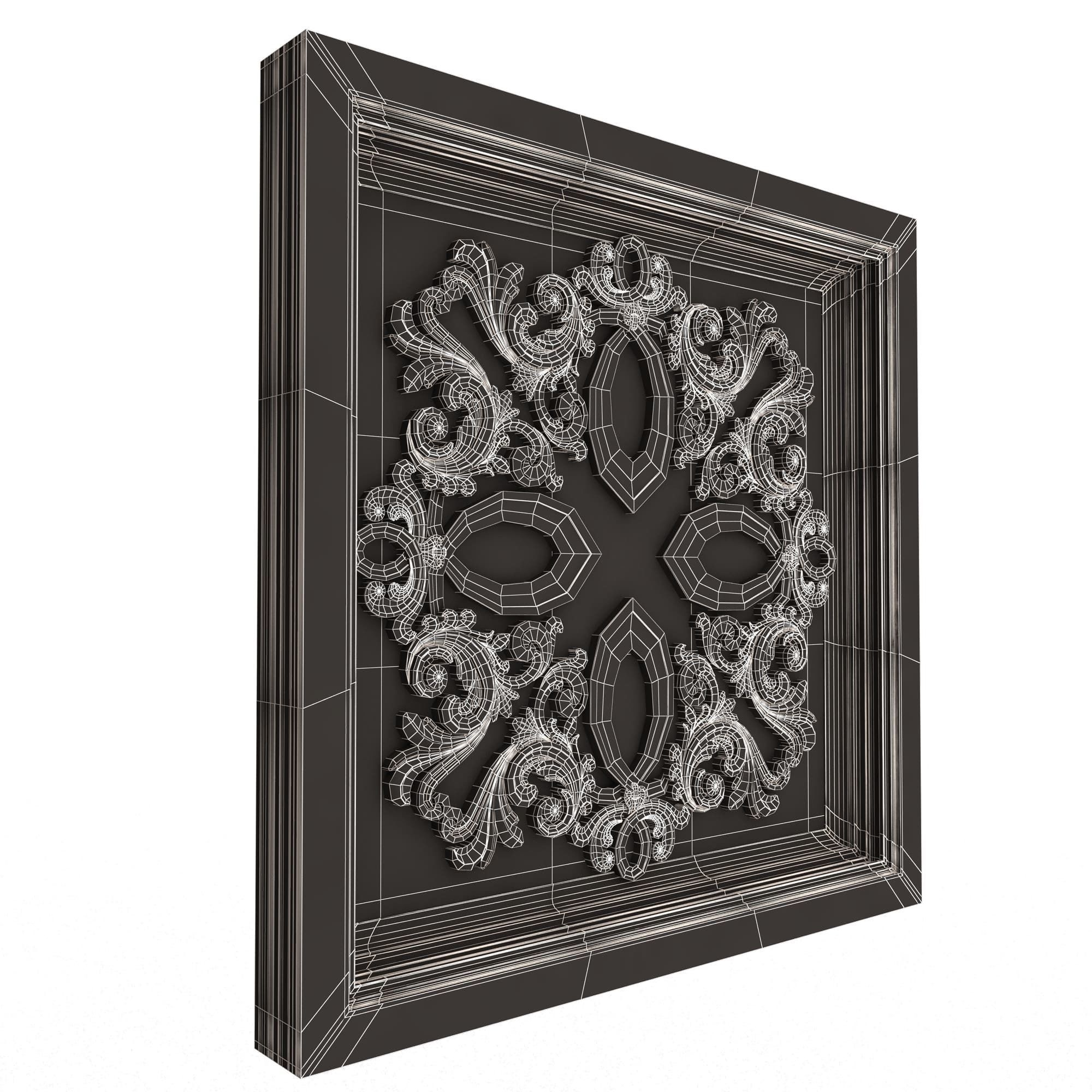 3D model Carved Ceiling Tile 06 VR / AR / low-poly | CGTrader
