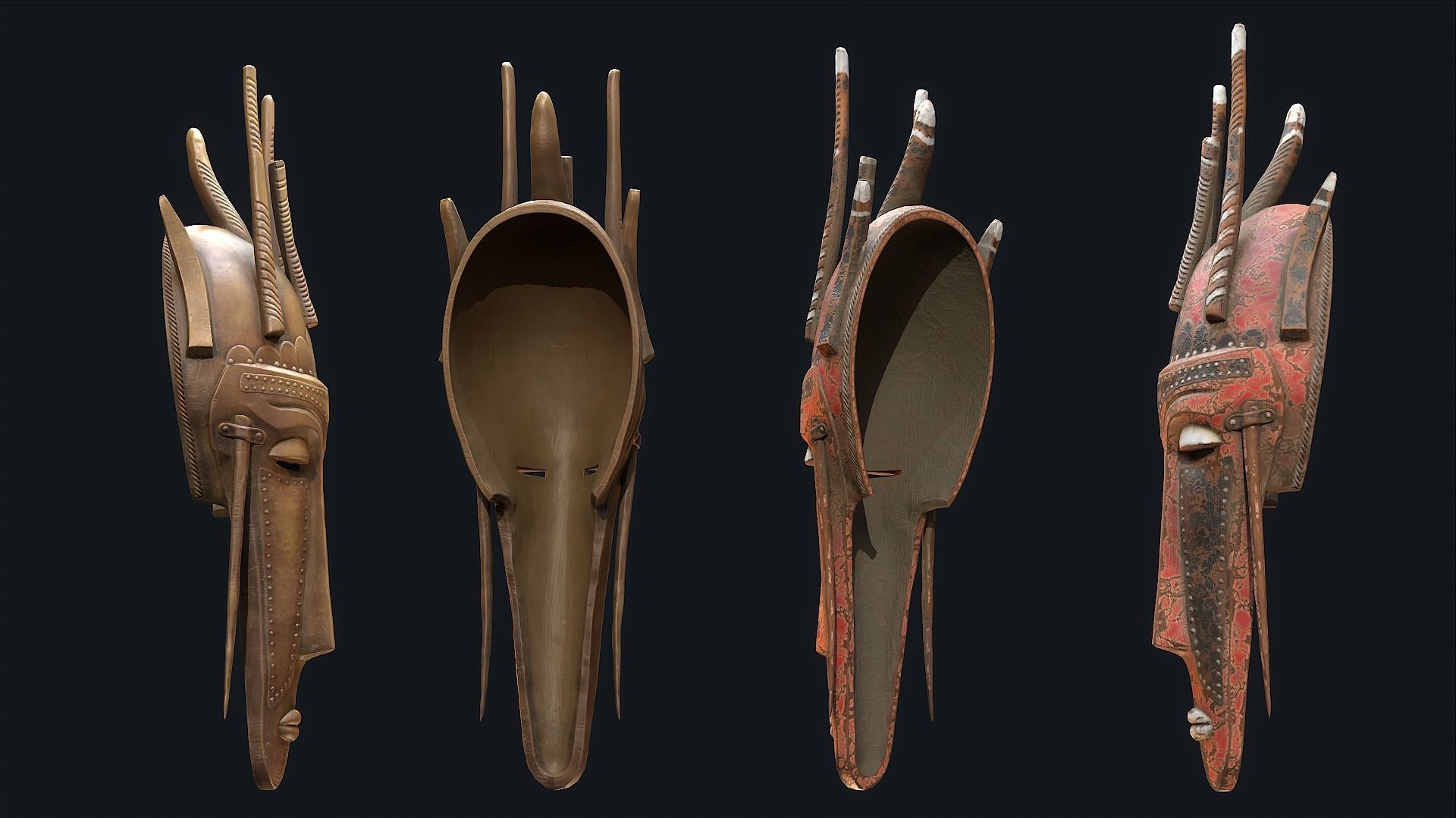 3D model African mask 8 VR / AR / low-poly | CGTrader