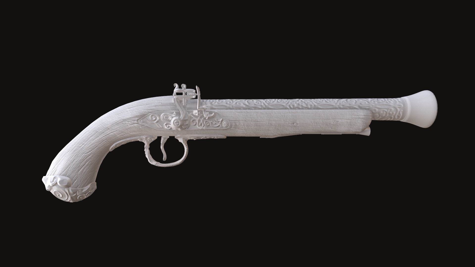 3D model Pistol Flintlock VR / AR / low-poly | CGTrader