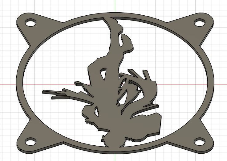 Genshin Impact Kaveh PC fan cover 3D model 3D printable | CGTrader