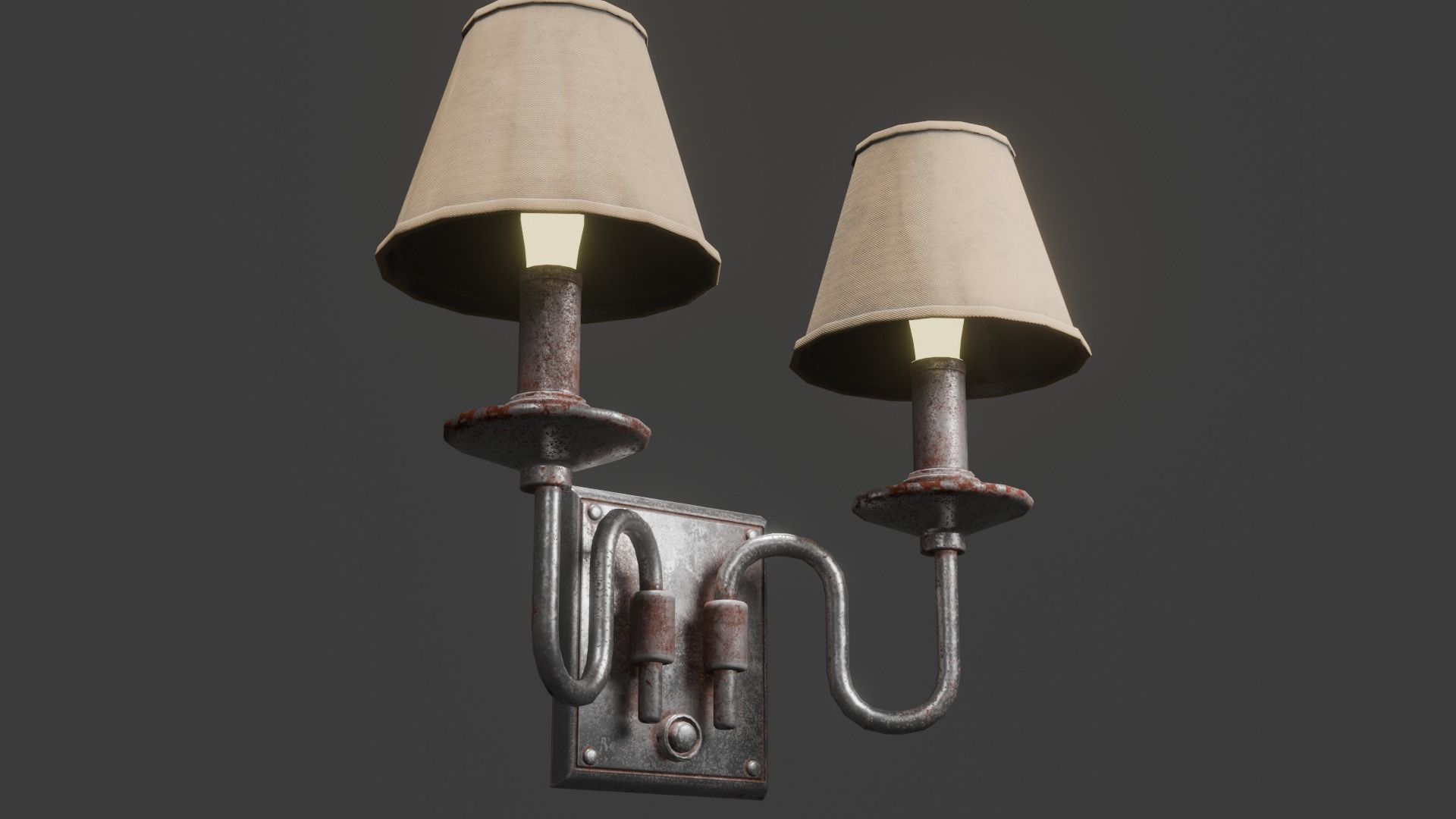 3D model Wall lamb light for games VR / AR / low-poly | CGTrader