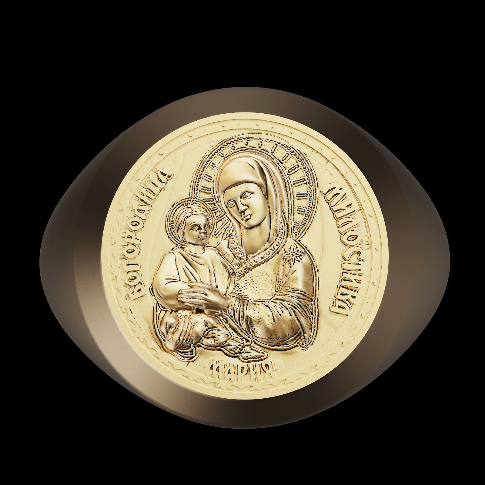 Holy marry ring silver gold printable jewelry 3D model 3D model 3D ...