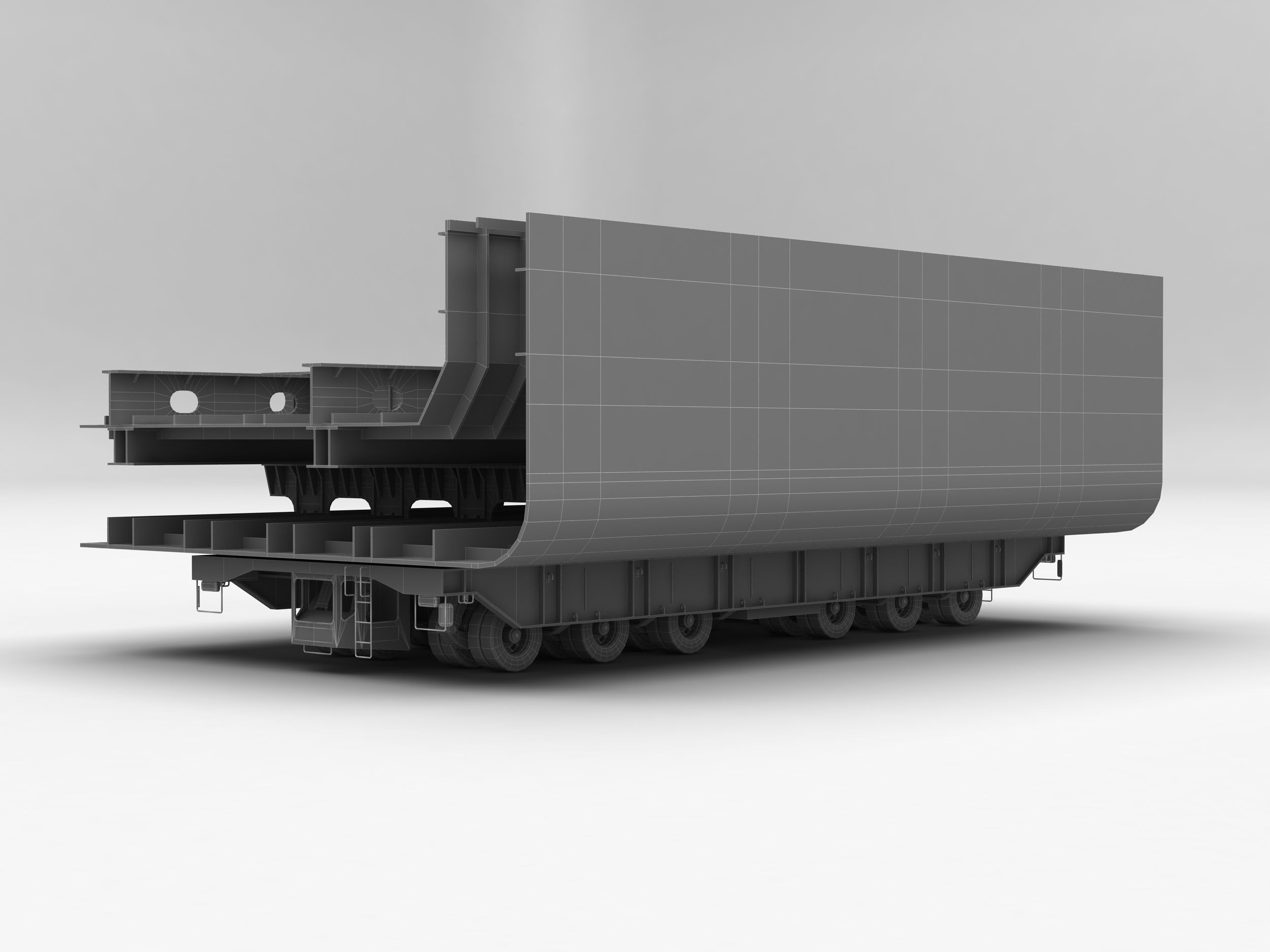 Trailer for Shipyard 3D model | CGTrader