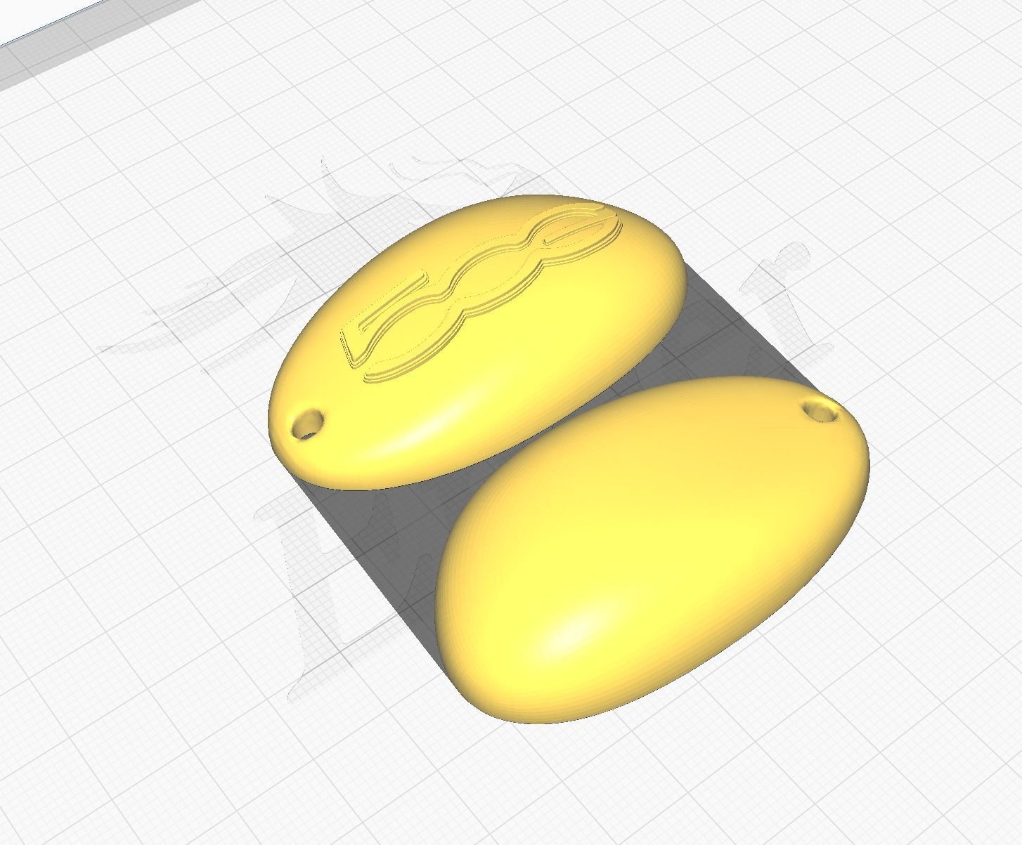 FIAT 500E STONE KEY CASE 3D model 3D printable | CGTrader