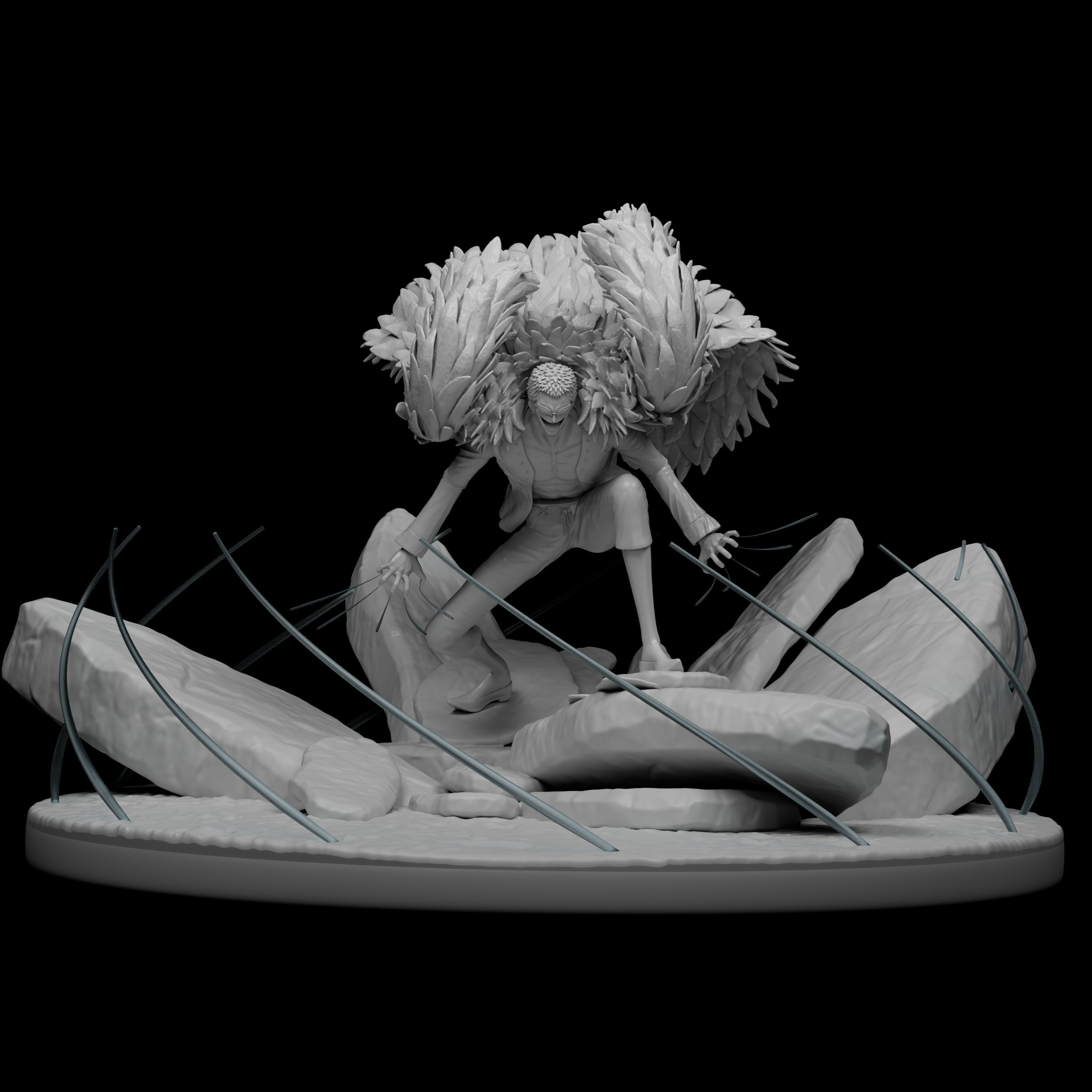 Doflamingo - One Piece - Flamingo 3D model 3D printable | CGTrader