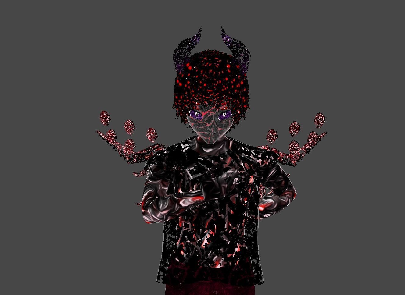 Model super demon extremely mod free 3D model animated rigged | CGTrader