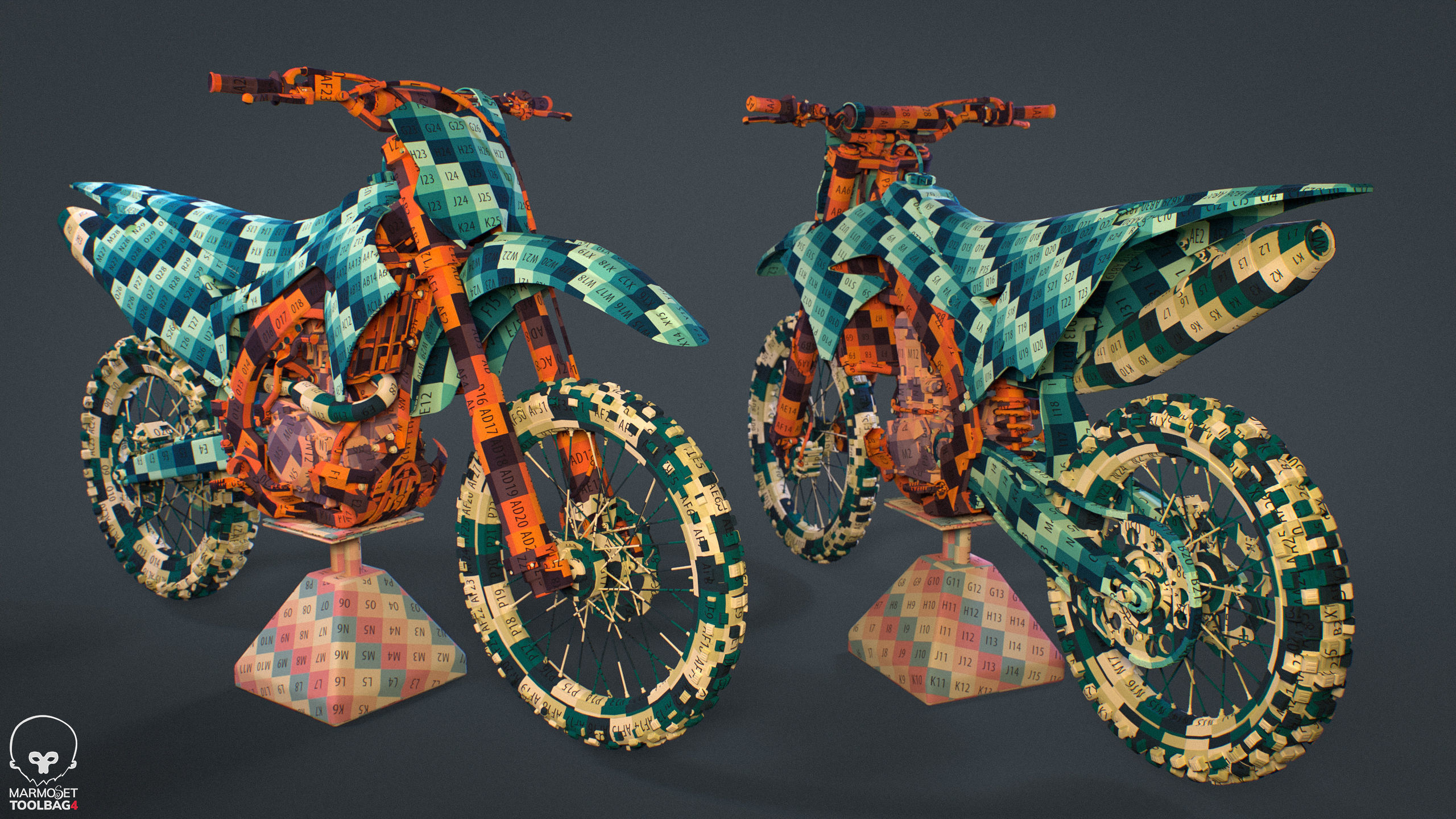 3D model Motorcycle Dirt Bike VR / AR / low-poly | CGTrader