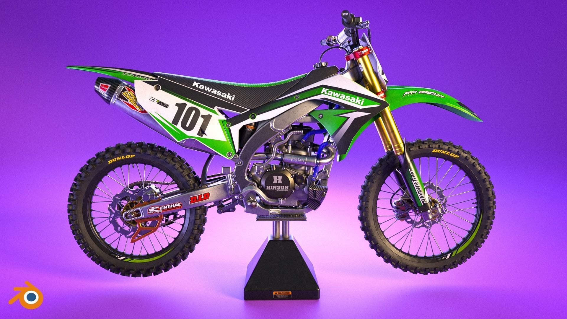 3D model Motorcycle Dirt Bike VR / AR / low-poly | CGTrader