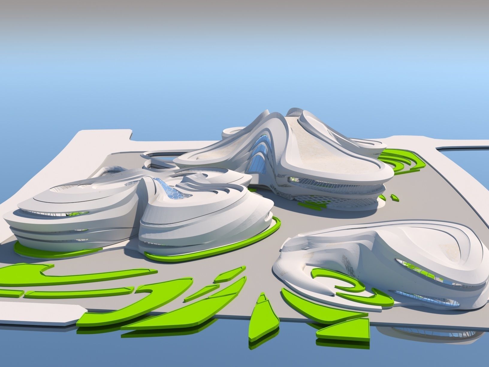 MeiXihu International Center Zaha hadid 3D model | CGTrader