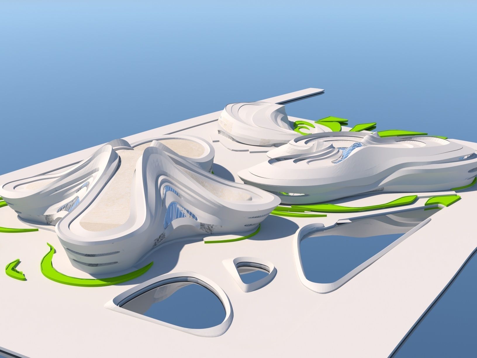 MeiXihu International Center Zaha hadid 3D model | CGTrader