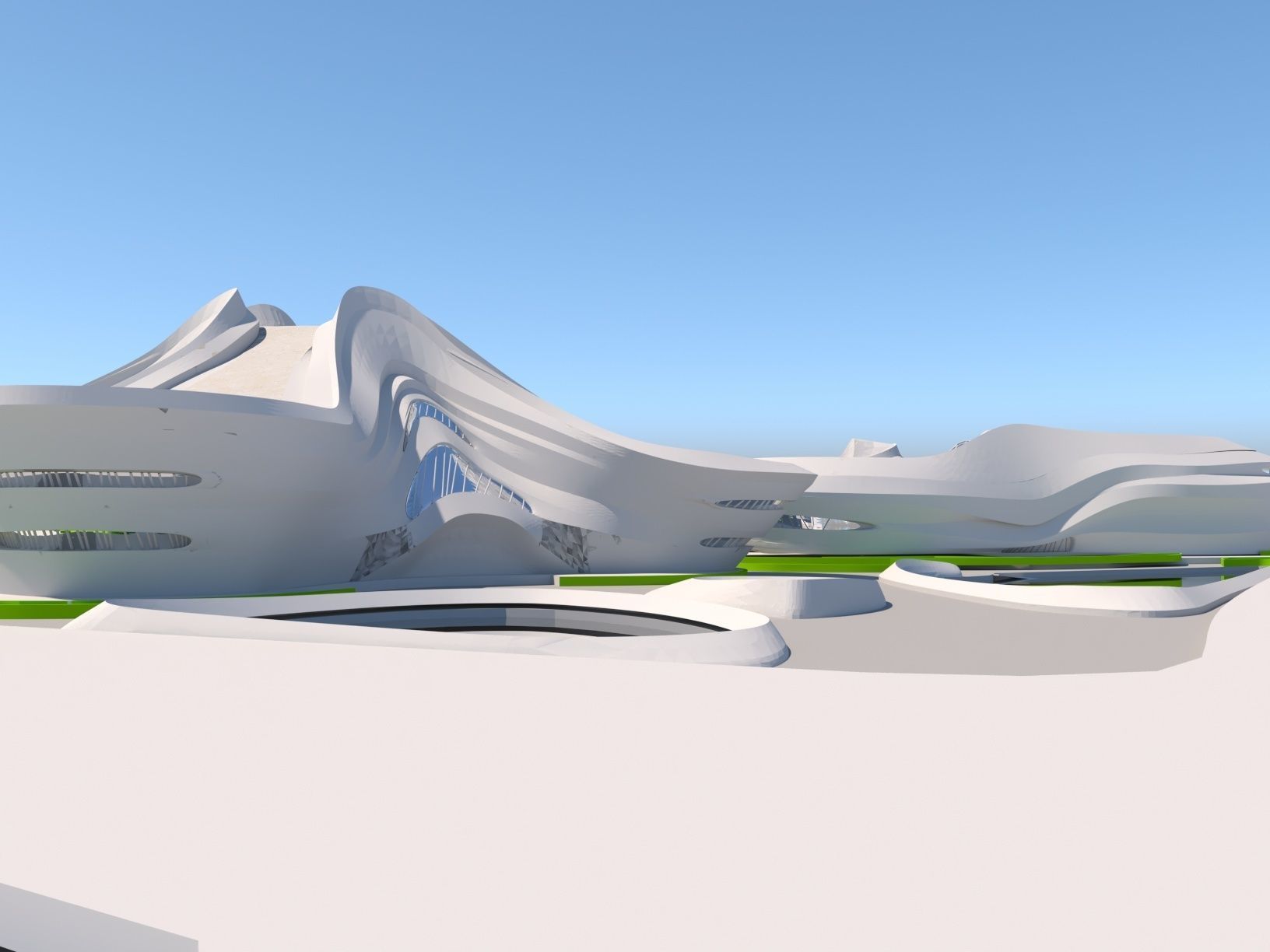 MeiXihu International Center Zaha hadid 3D model | CGTrader