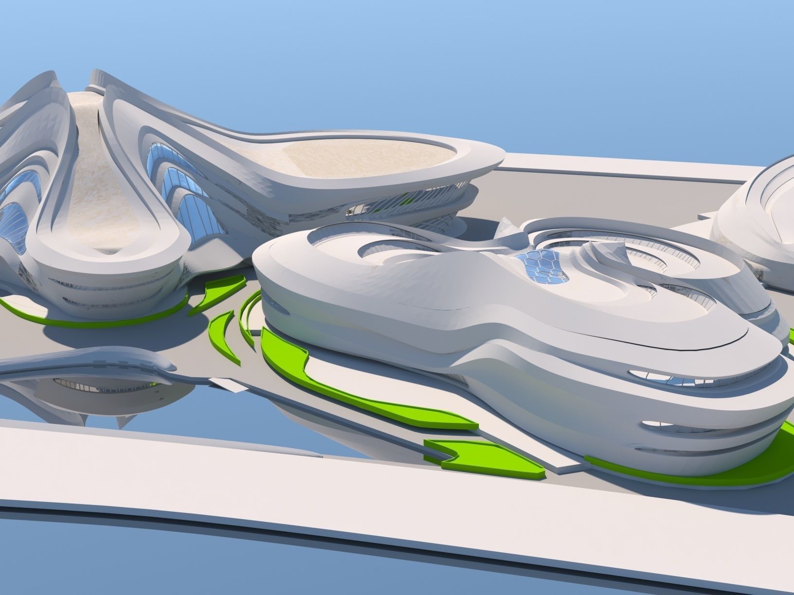 MeiXihu International Center Zaha hadid 3D model | CGTrader