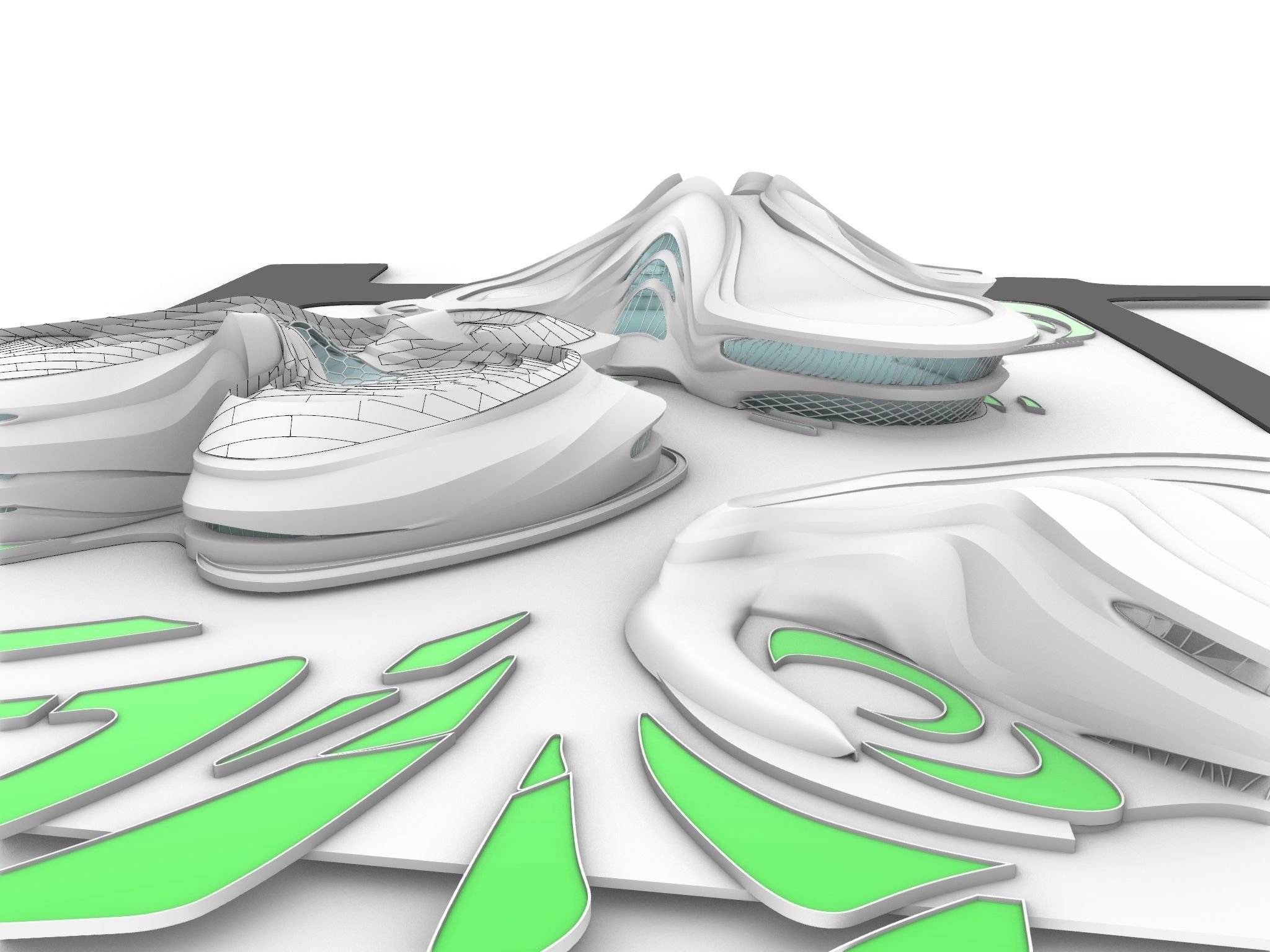 MeiXihu International Center Zaha hadid 3D model | CGTrader