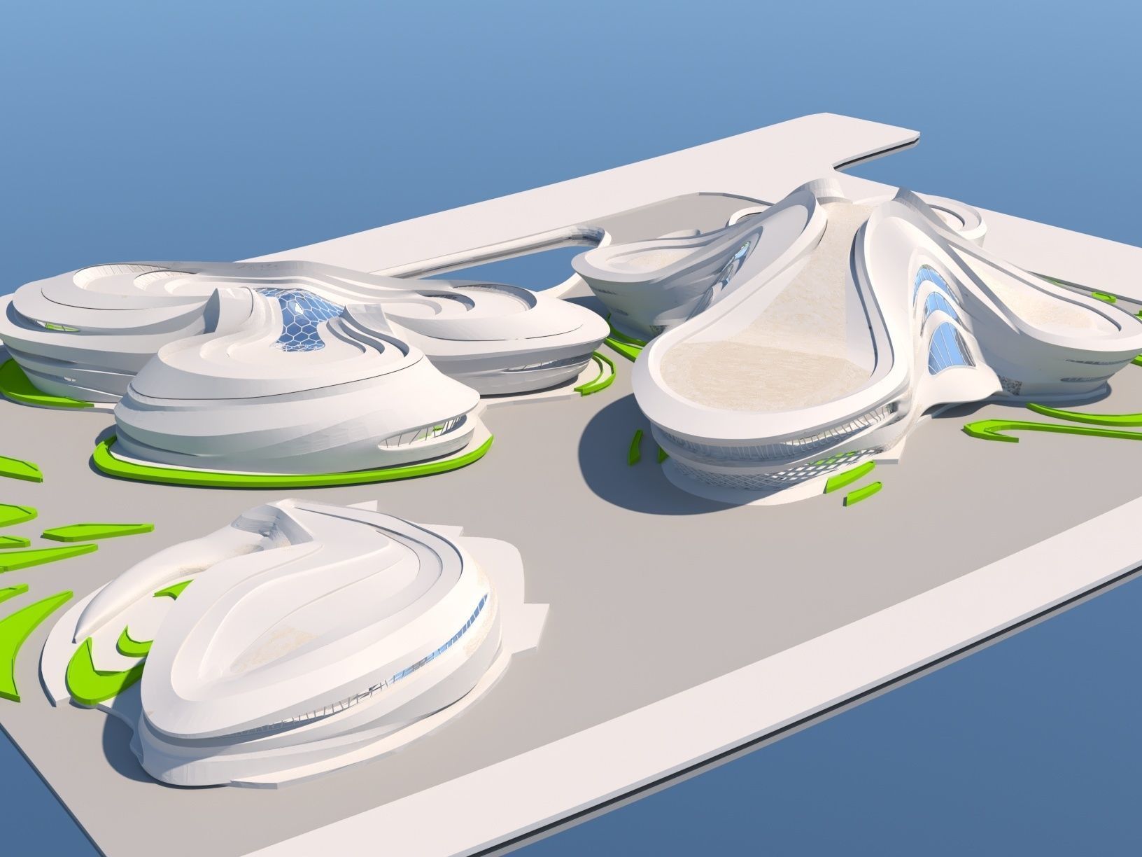 MeiXihu International Center Zaha hadid 3D model | CGTrader
