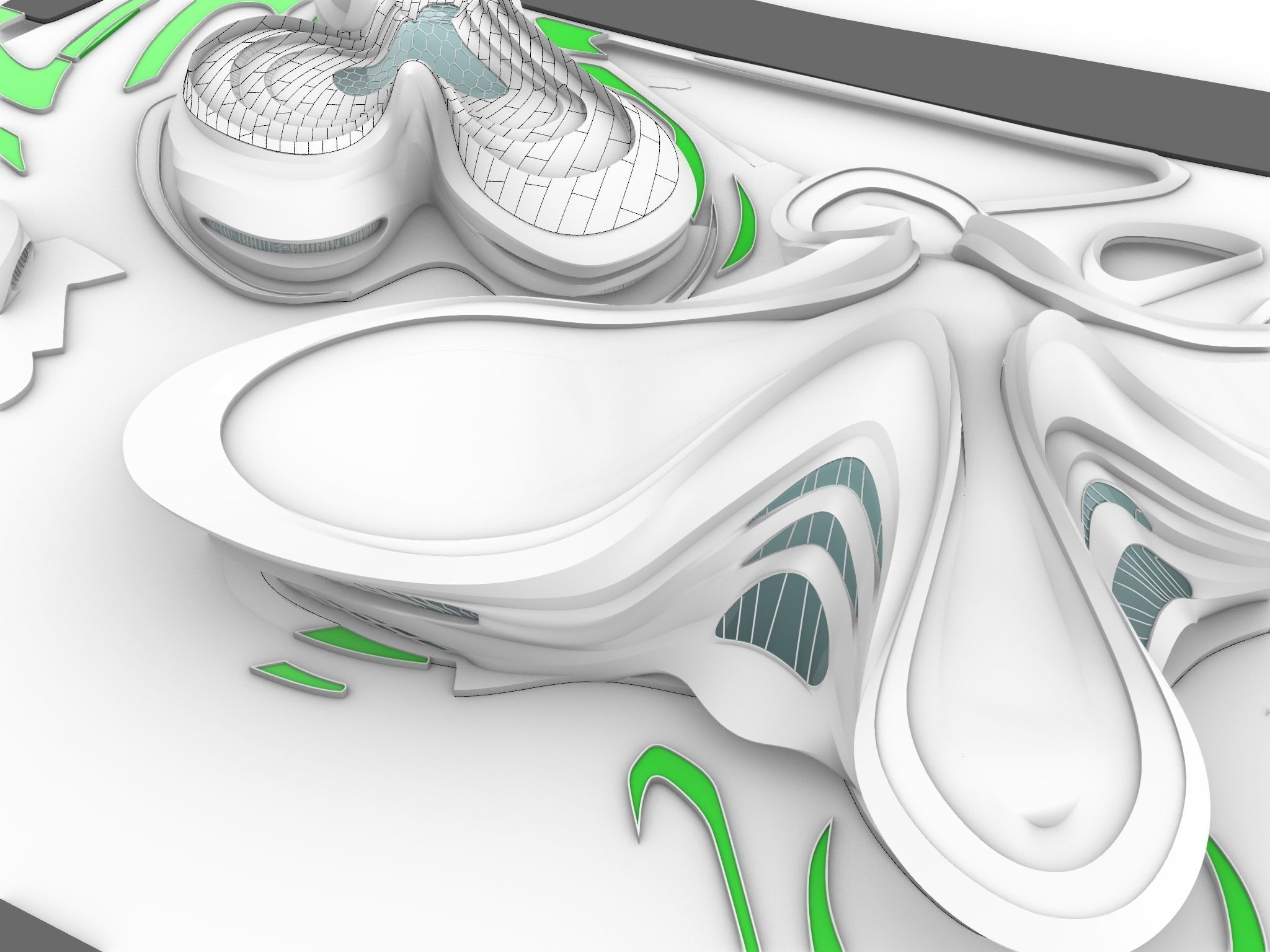 MeiXihu International Center Zaha hadid 3D model | CGTrader