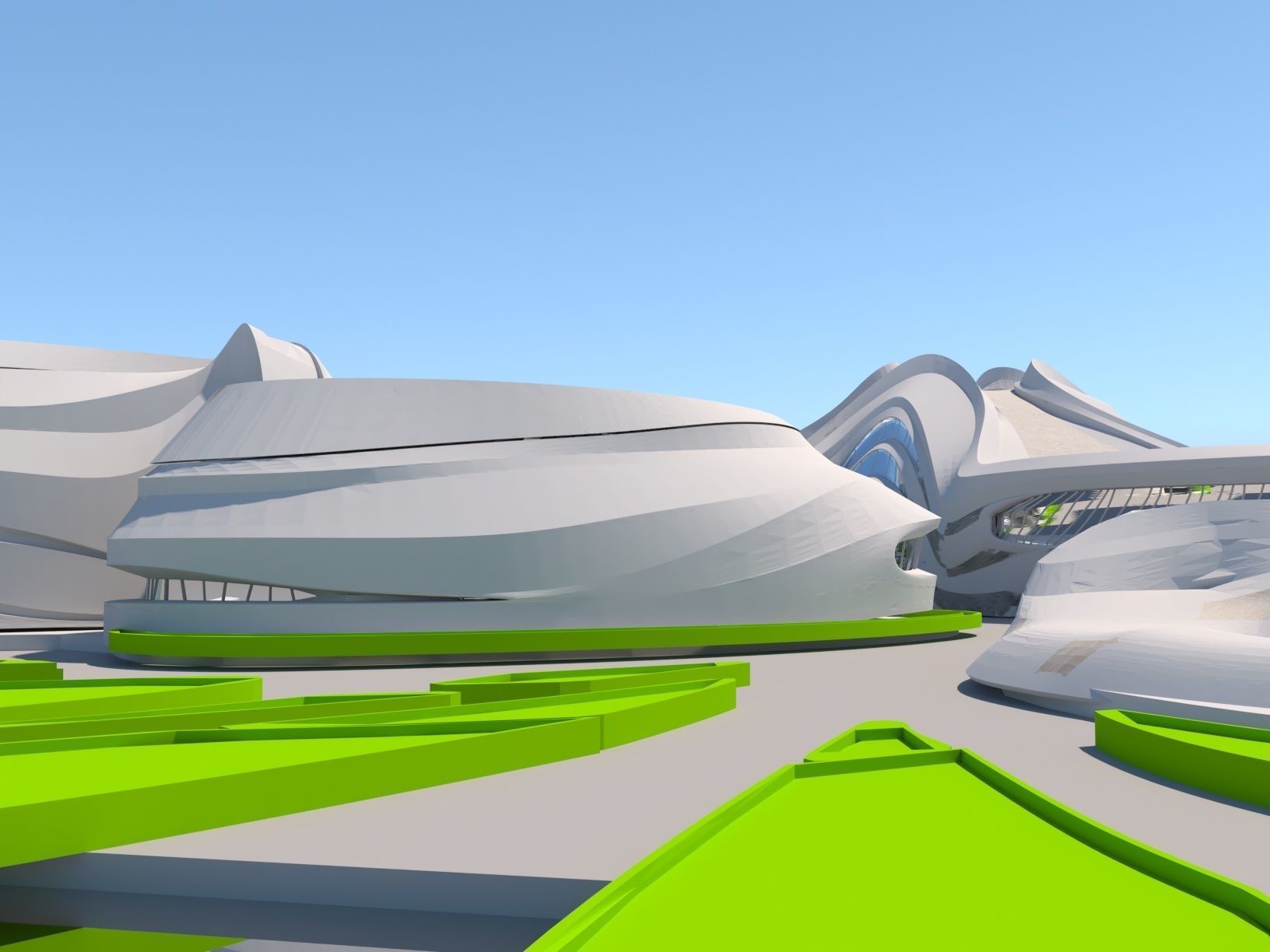 MeiXihu International Center Zaha hadid 3D model | CGTrader