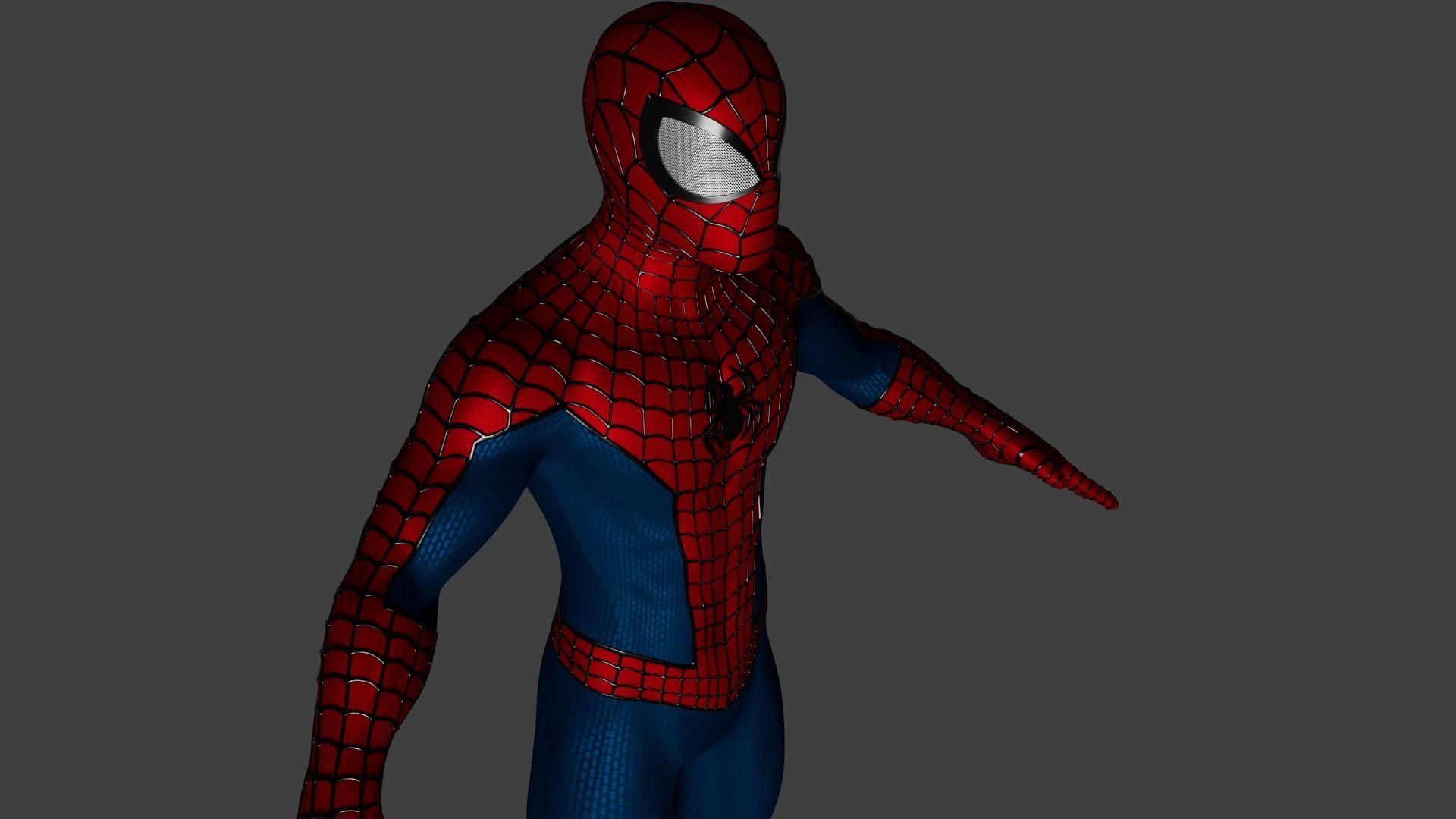 Spider-Man Rigged 3D Model Compatible with Maya 2023 3 and newer free ...