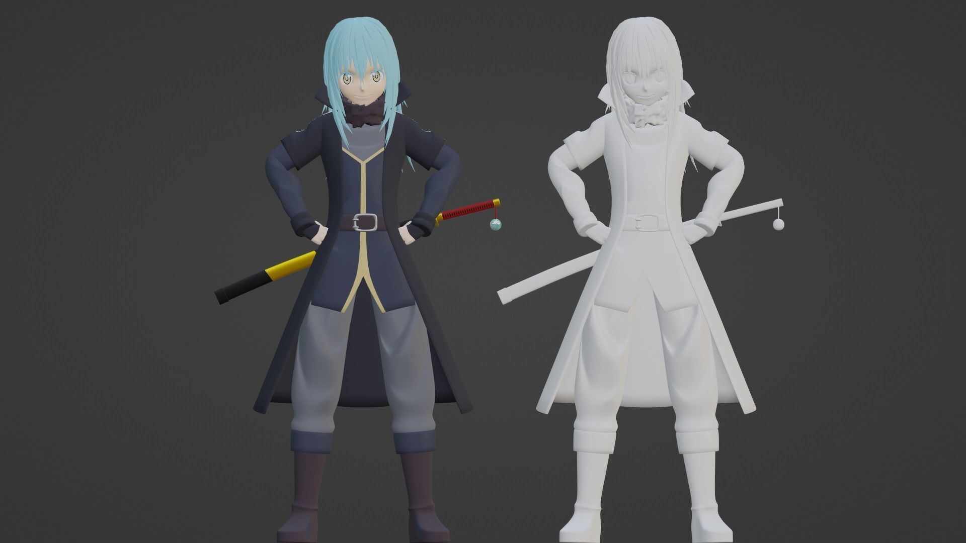 Rimuru Tempest - Slime 3D model rigged | CGTrader