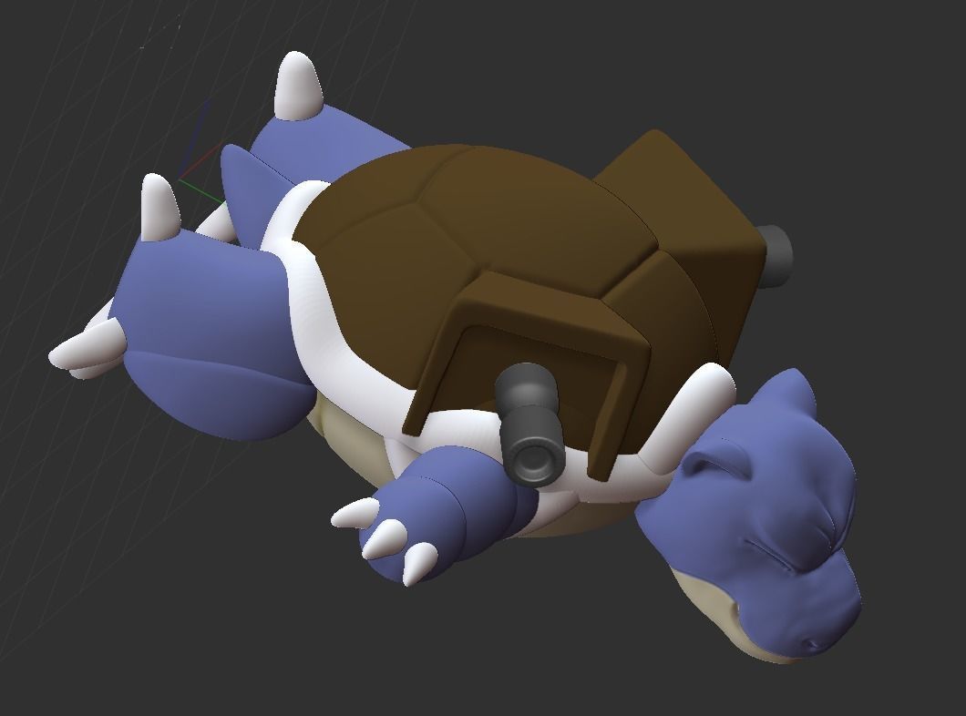 Blastoise Pokemon taxidermy 3D model 3D printable | CGTrader
