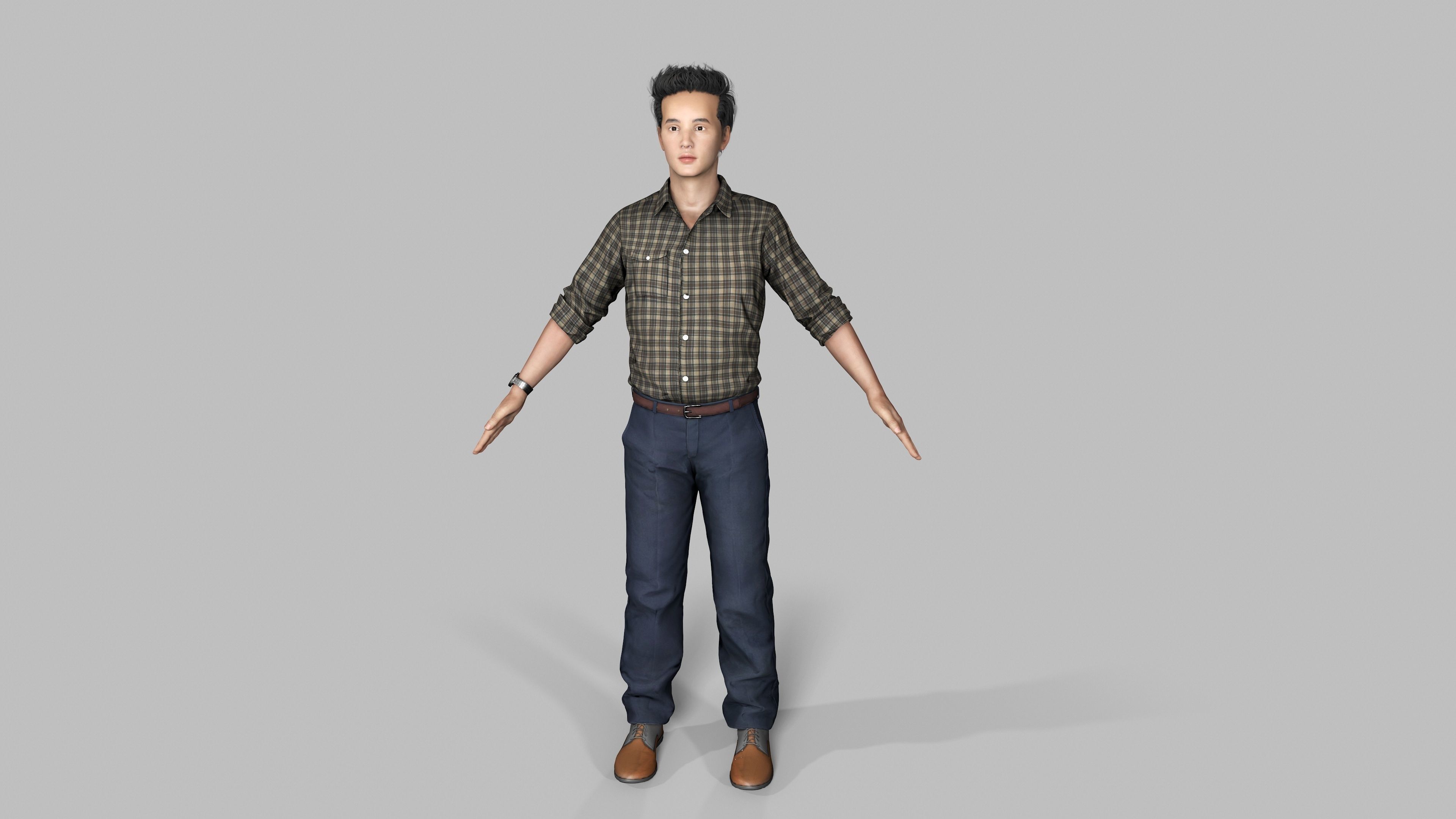 3D model man avatar VR / AR / low-poly rigged animated | CGTrader