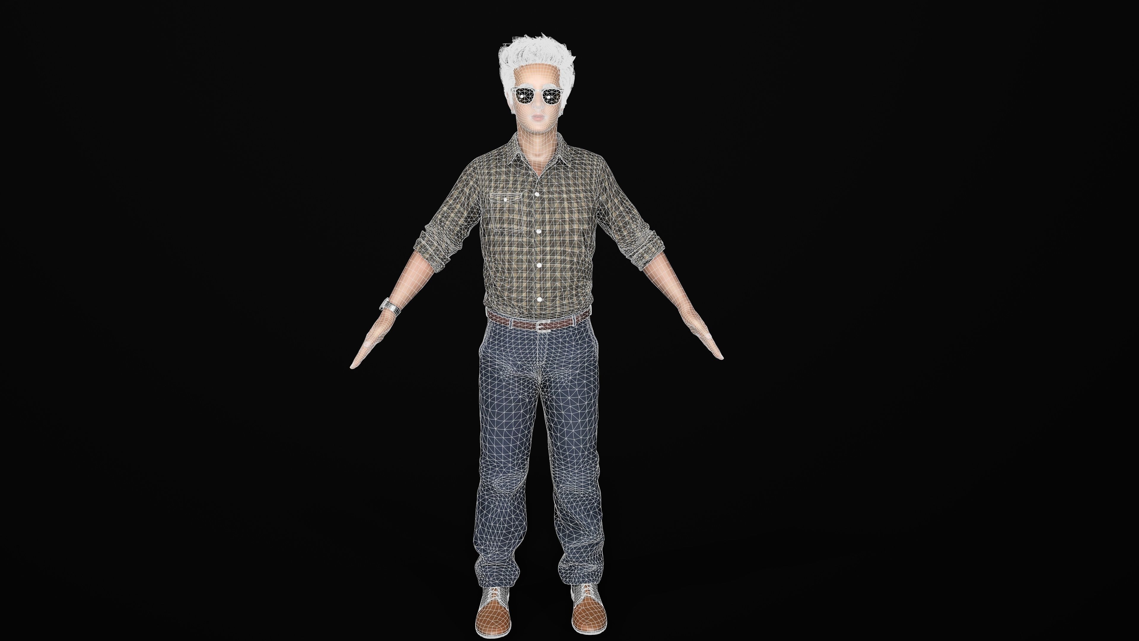 3D model man avatar VR / AR / low-poly rigged animated | CGTrader