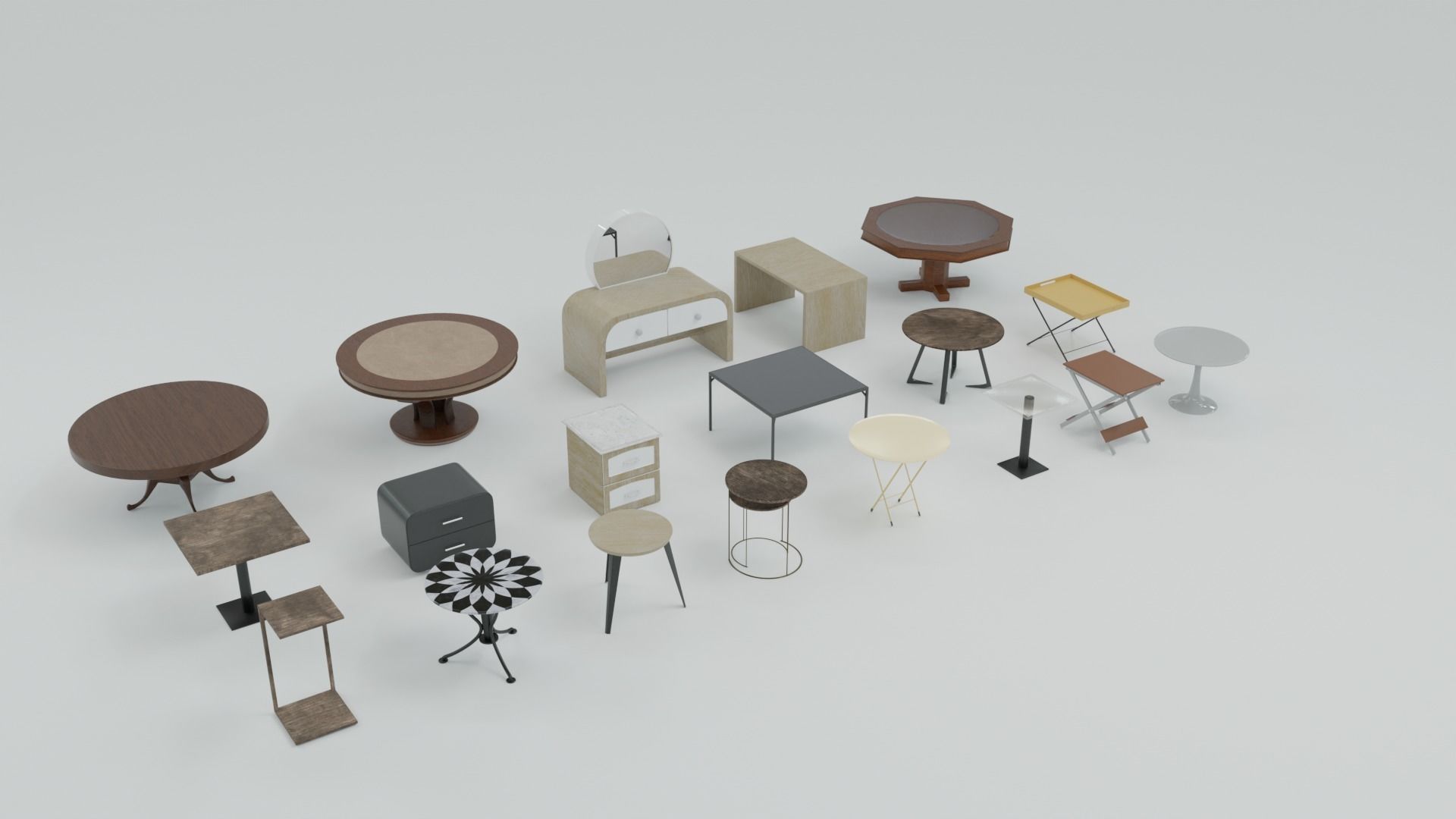 Table Collection 3D model | CGTrader