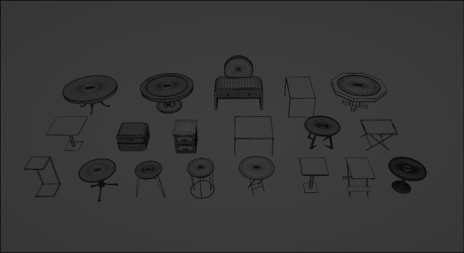 Table Collection 3D model | CGTrader
