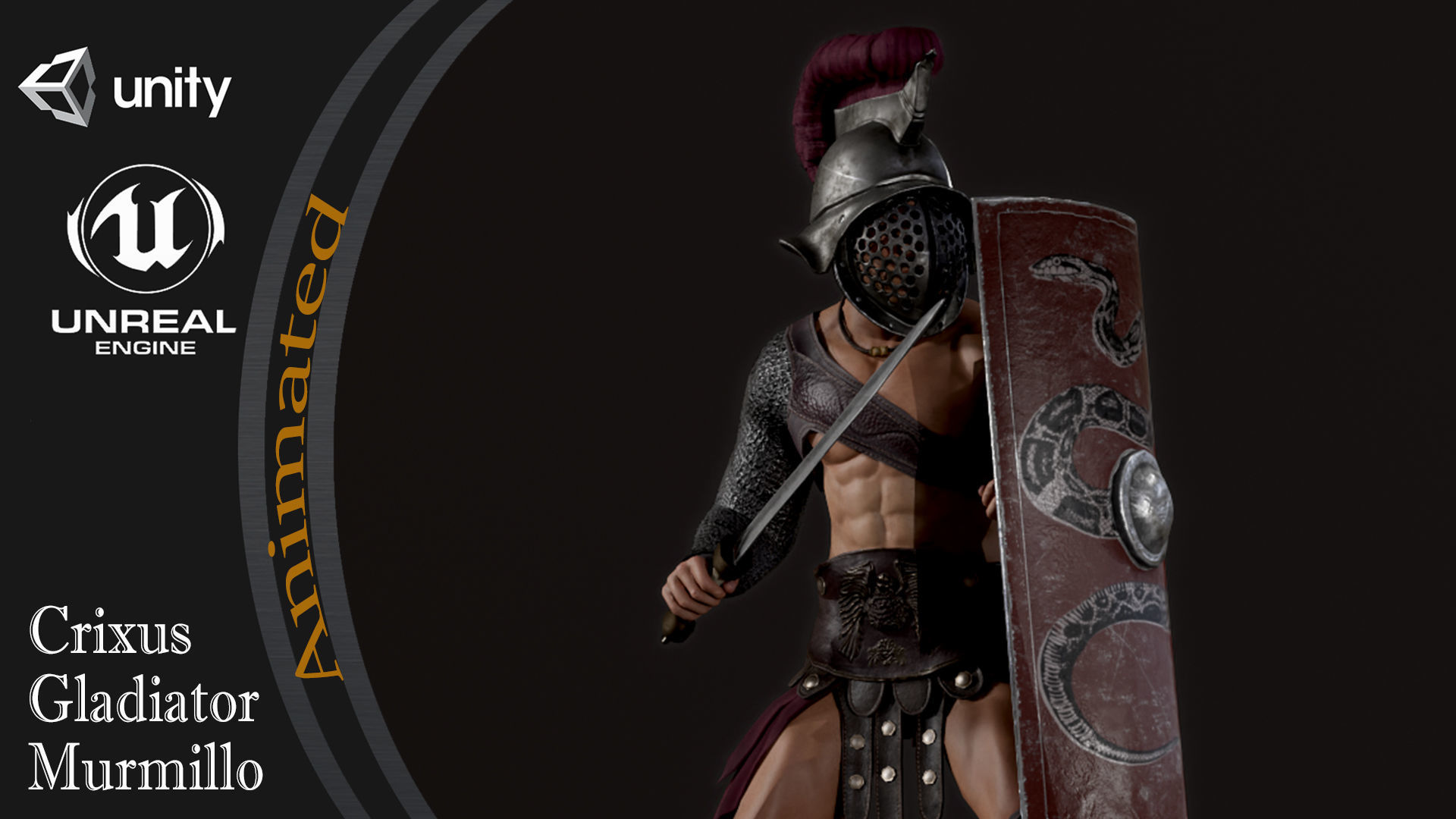 3D model Gladiator Murmillo Crixus VR / AR / low-poly | CGTrader