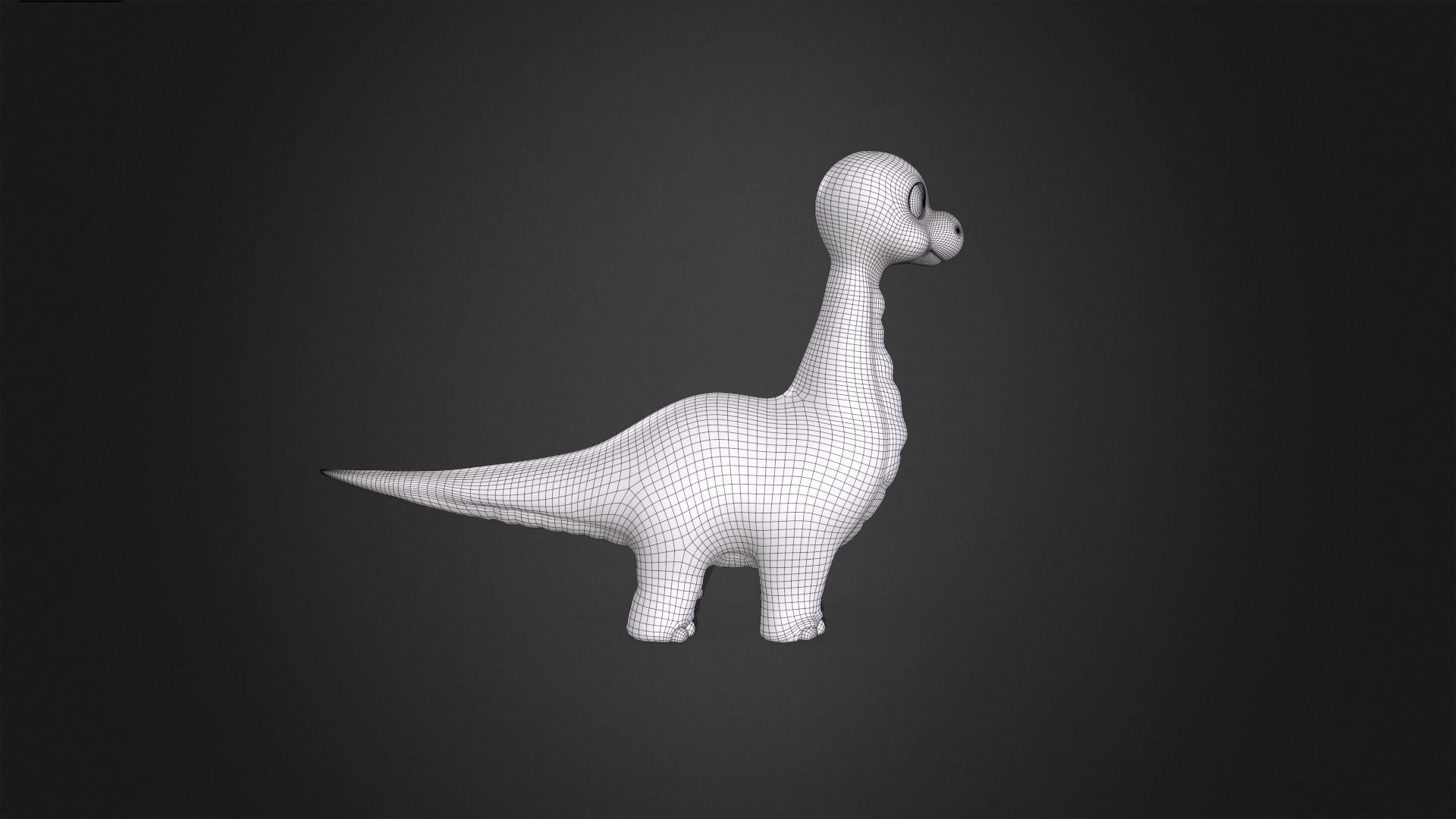 Asset - Cartoons - Dinosaurus Brontosaurus Rigged 3D model rigged ...