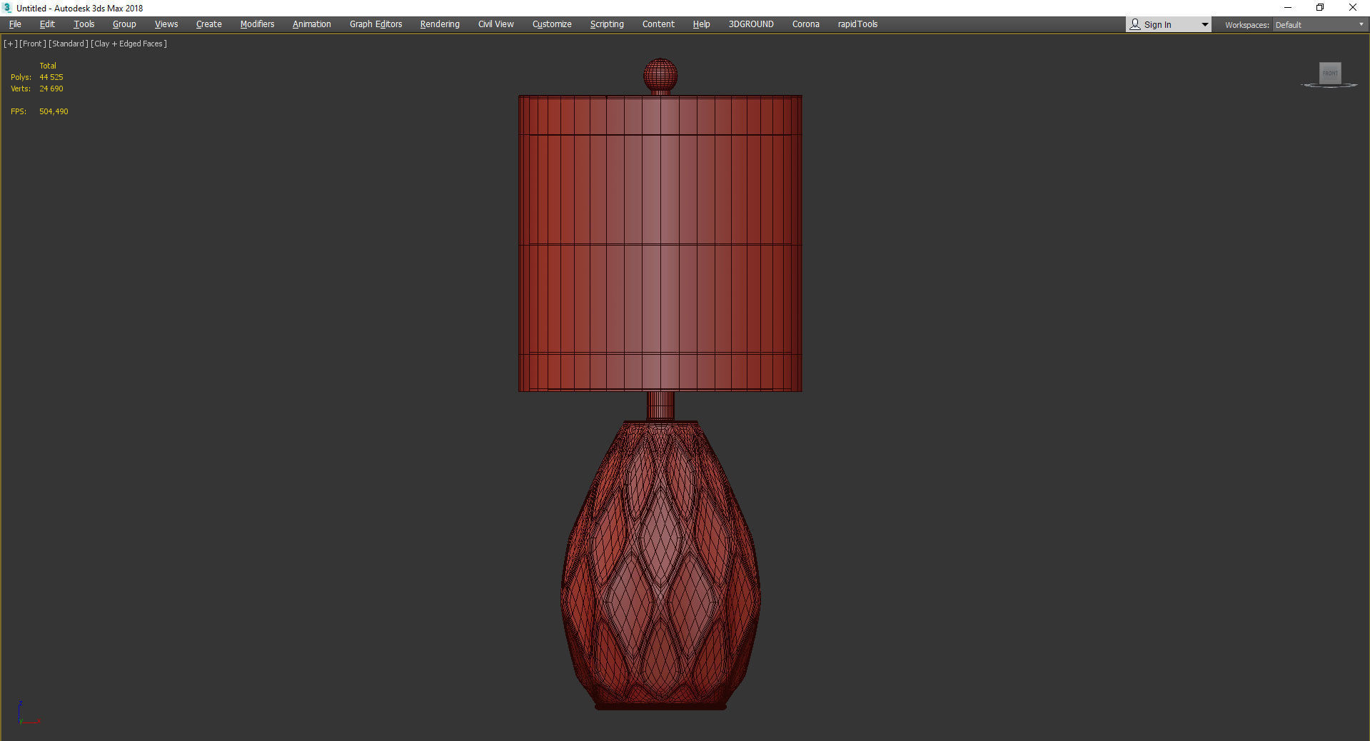 3D model Grey Glass Table Lamp VR / AR / low-poly | CGTrader