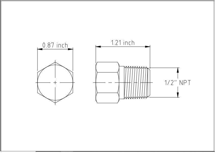 Hex head plug NPT male thread collection 3D model | CGTrader