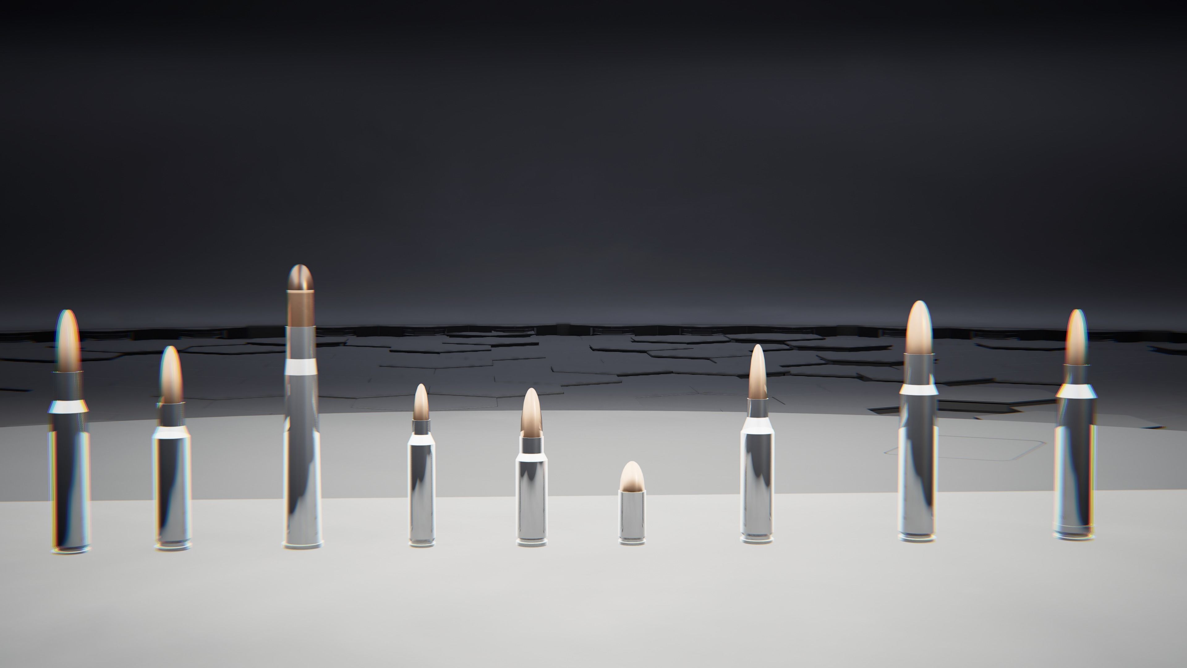 3D model Bullet Set - 3D Model - AutoCAD Version VR / AR / low-poly ...
