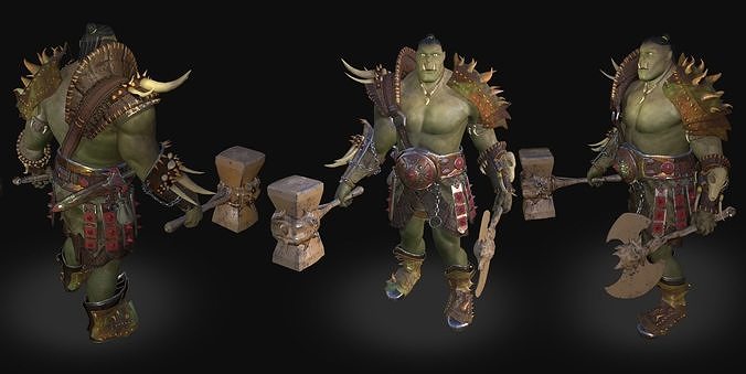 3D model Orc Warrior Game ready model PBR VR / AR / low-poly | CGTrader
