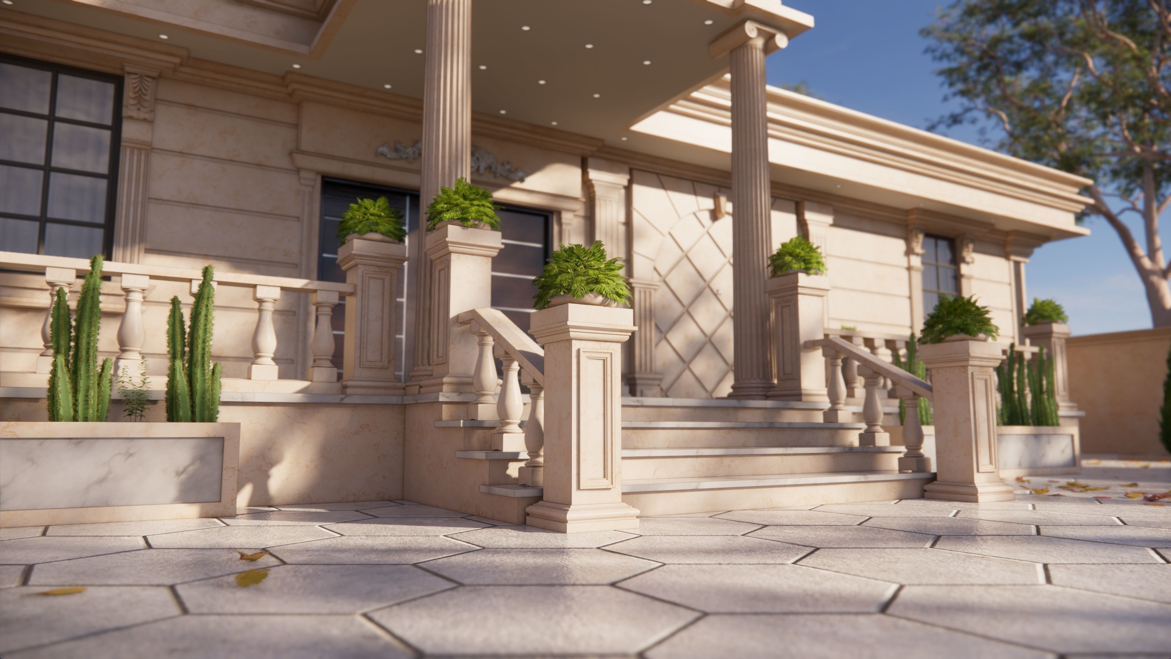 Classic flat Villa 3D model | CGTrader