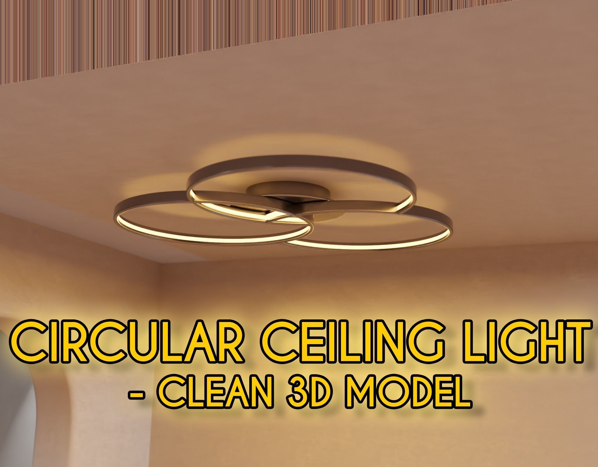 Circular Ceiling Light - Clean 3D Model 3D model | CGTrader