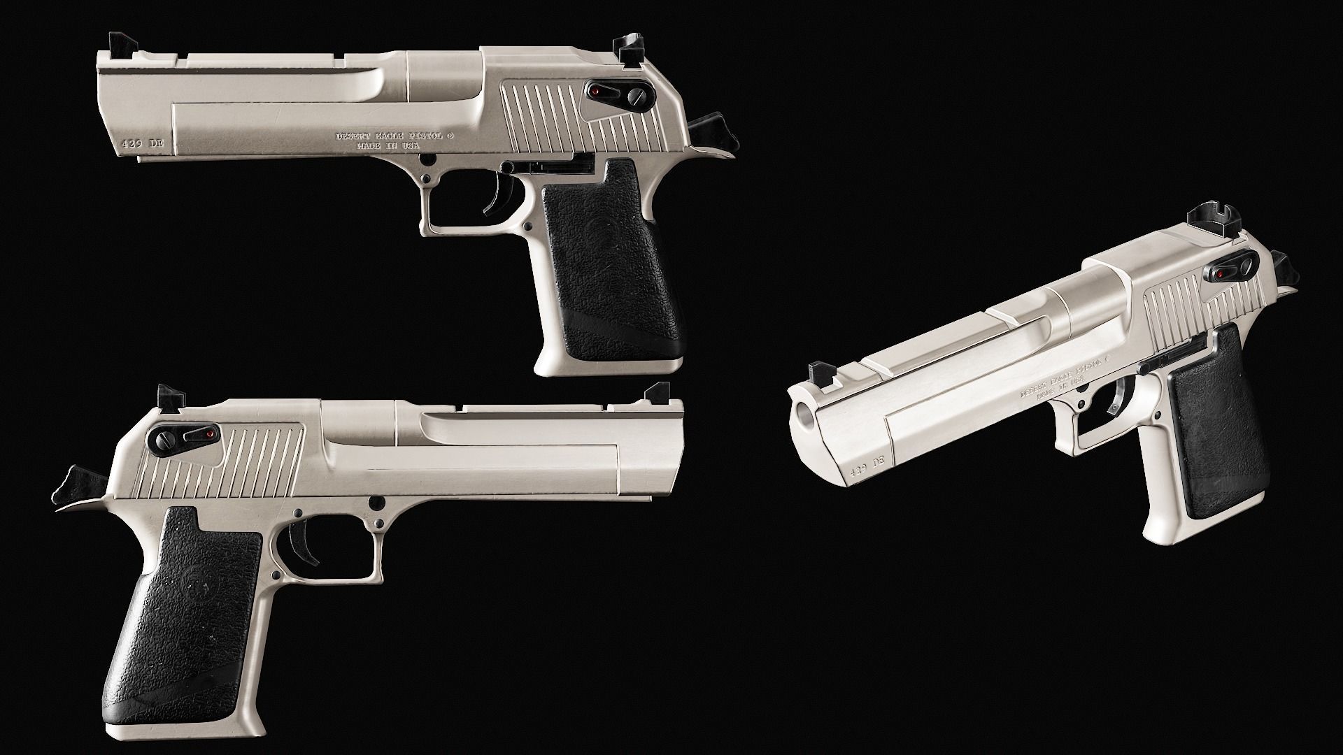3D model Desert Eagle - Gaming Asset 3d Model Prop VR / AR / low-poly ...