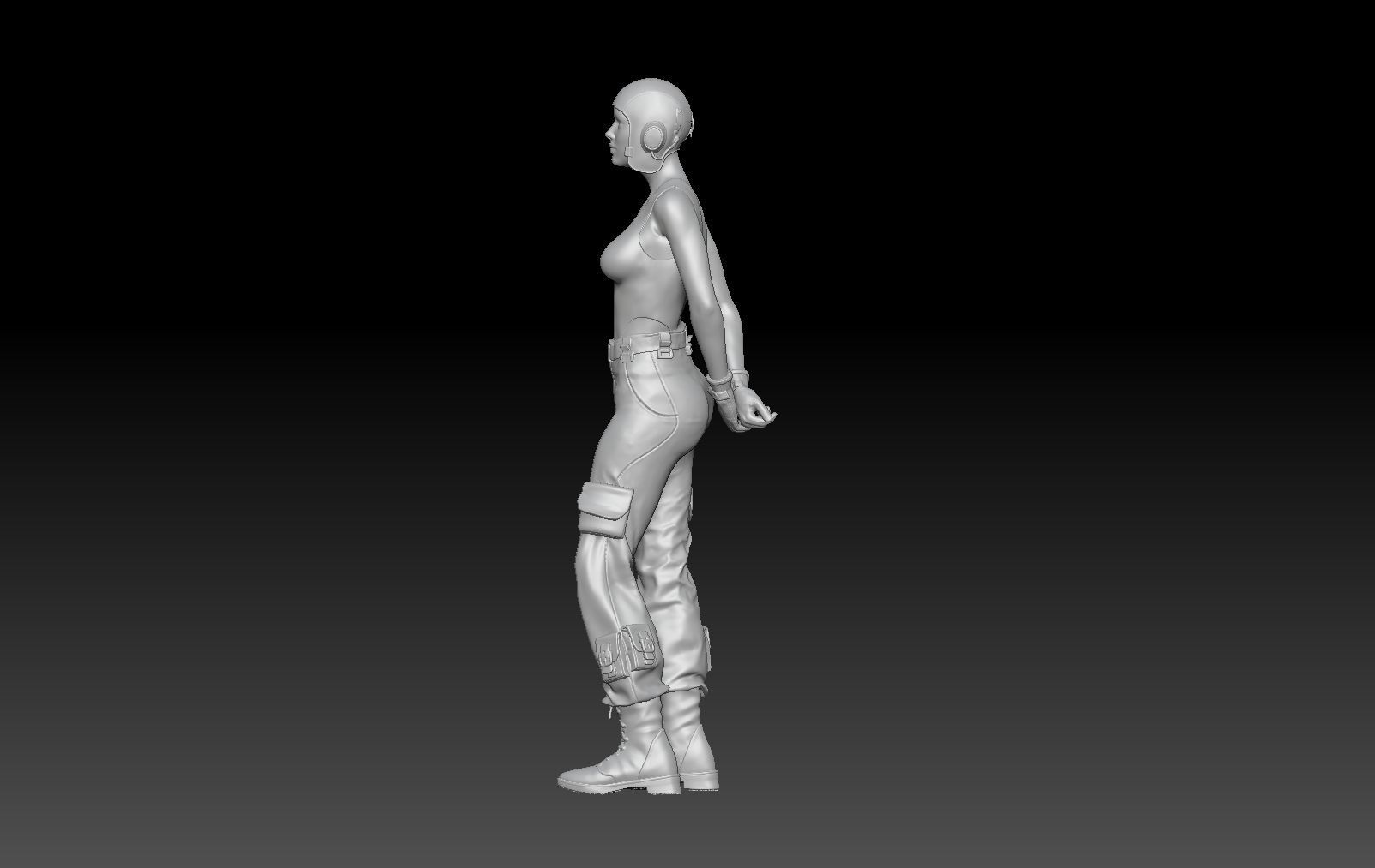 APOCALYPSE GARAGE MILITARY GIRL 3D model 3D printable | CGTrader