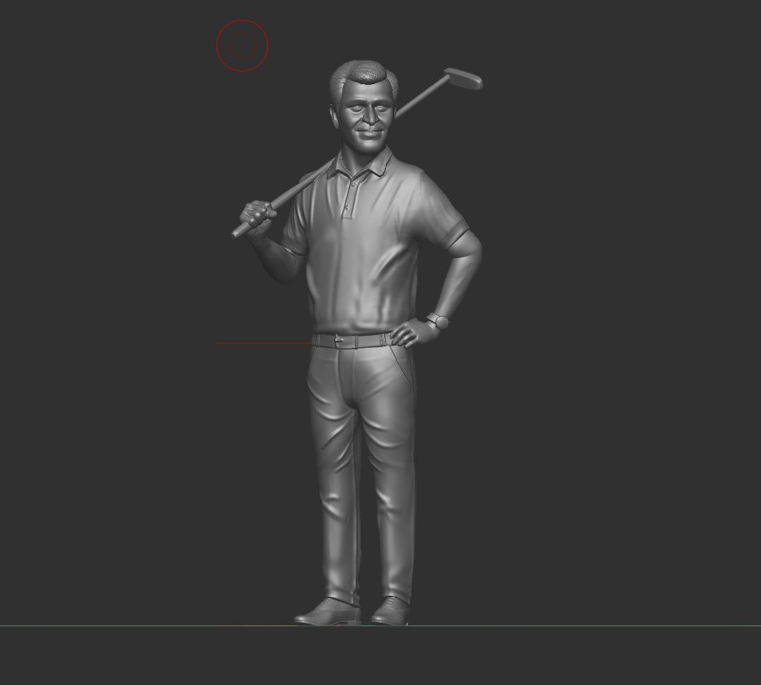 Golfer Player 3D model 3D printable | CGTrader