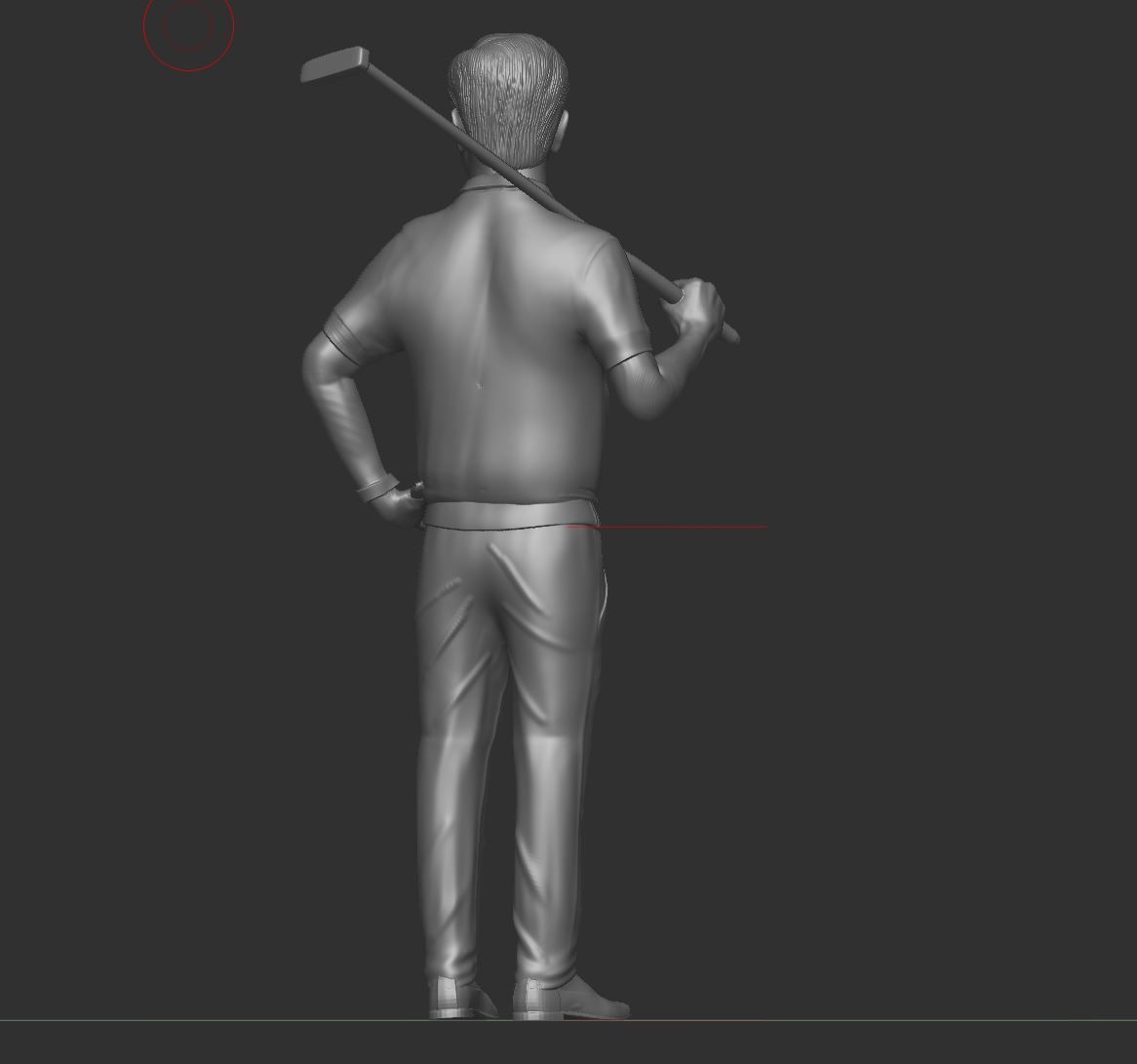 Golfer Player 3D model 3D printable | CGTrader