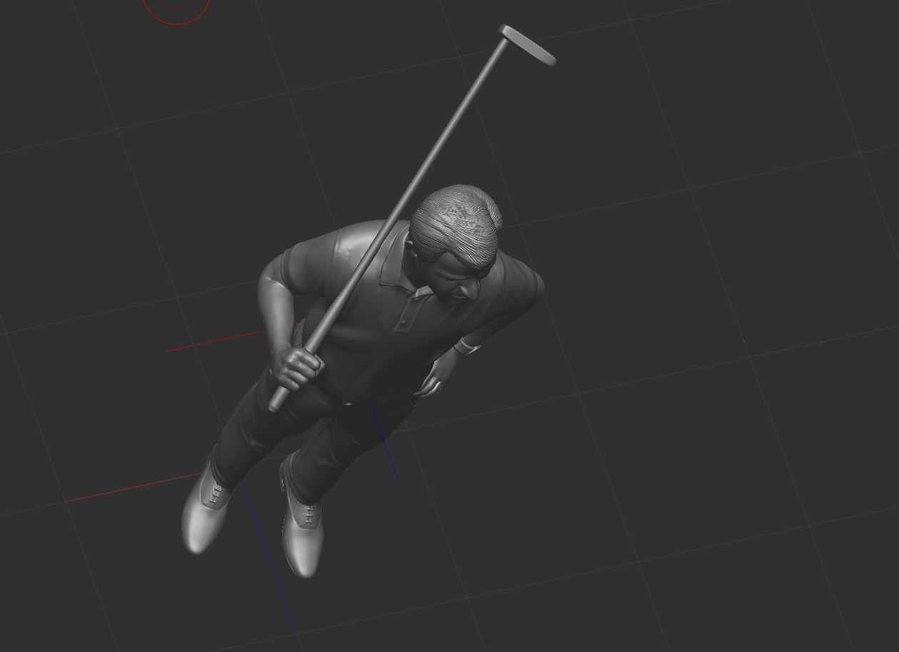 Golfer Player 3D model 3D printable | CGTrader