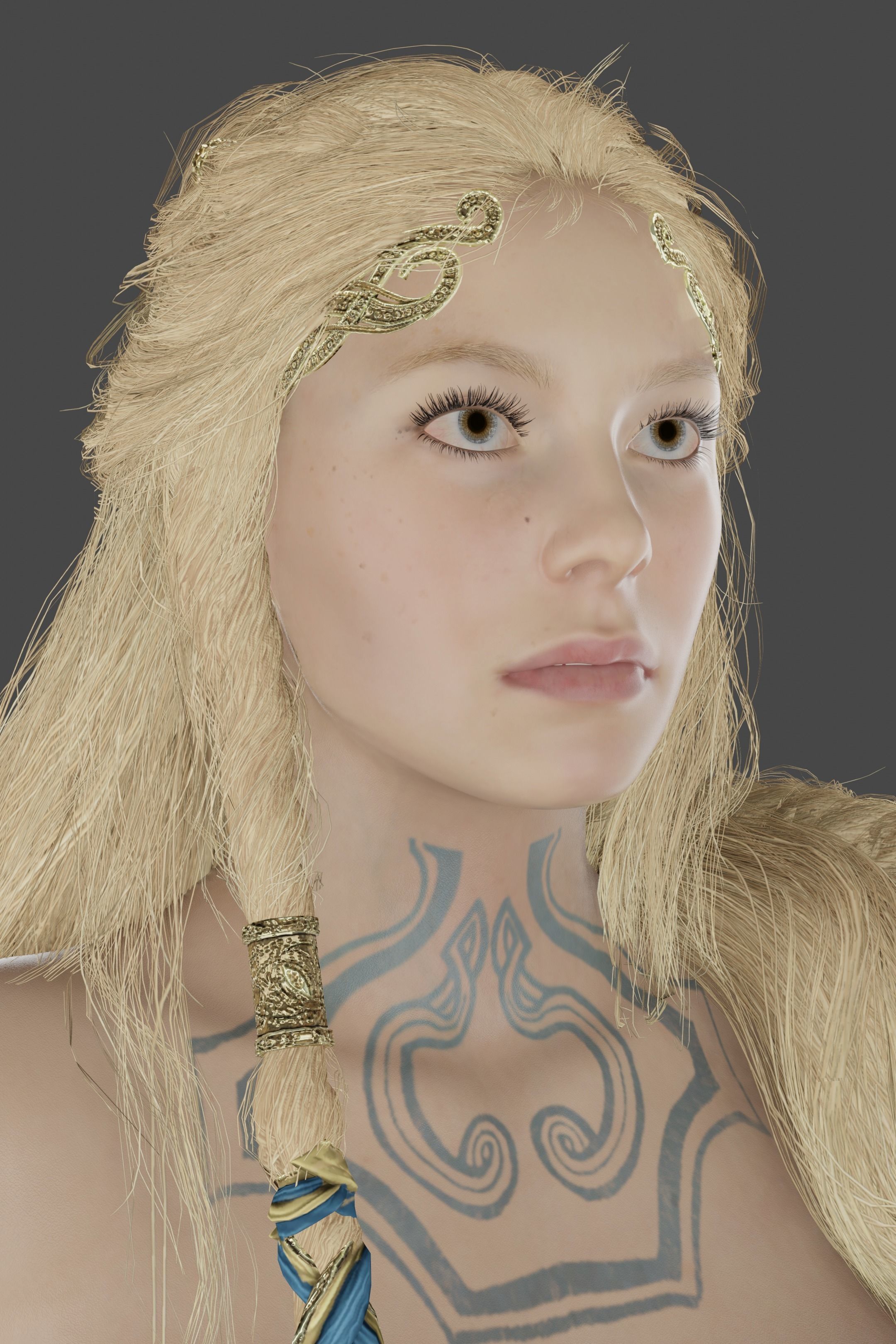 SIF god of wars free VR / AR / low-poly 3D model animated rigged | CGTrader