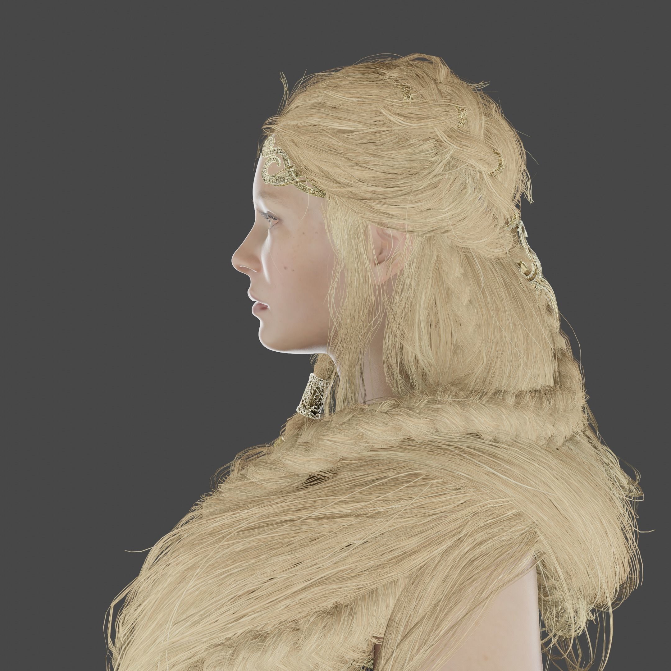 SIF god of wars free VR / AR / low-poly 3D model animated rigged | CGTrader