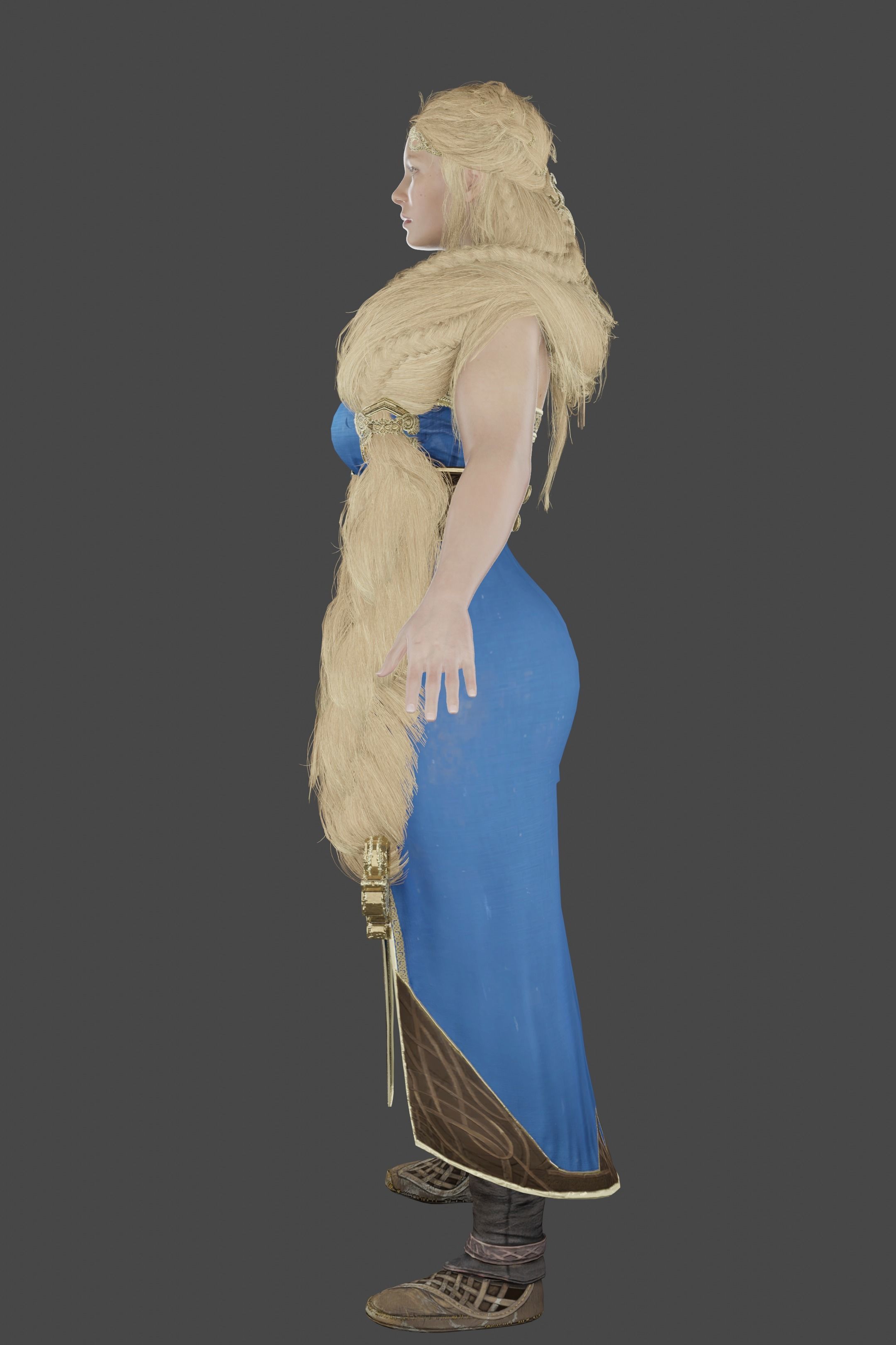 SIF god of wars free VR / AR / low-poly 3D model animated rigged | CGTrader