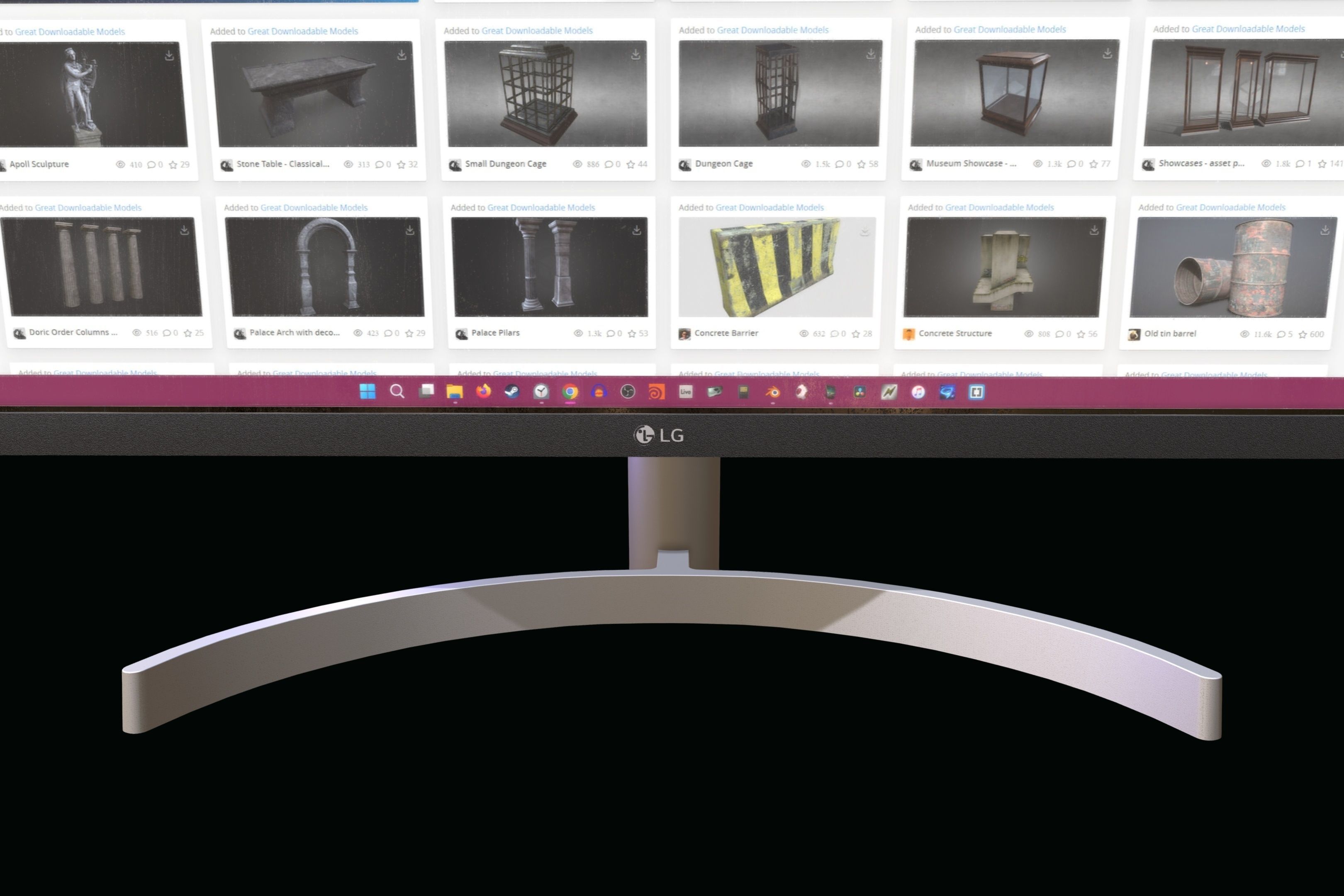 4k monitor - LG 32 inches free 3D model | CGTrader