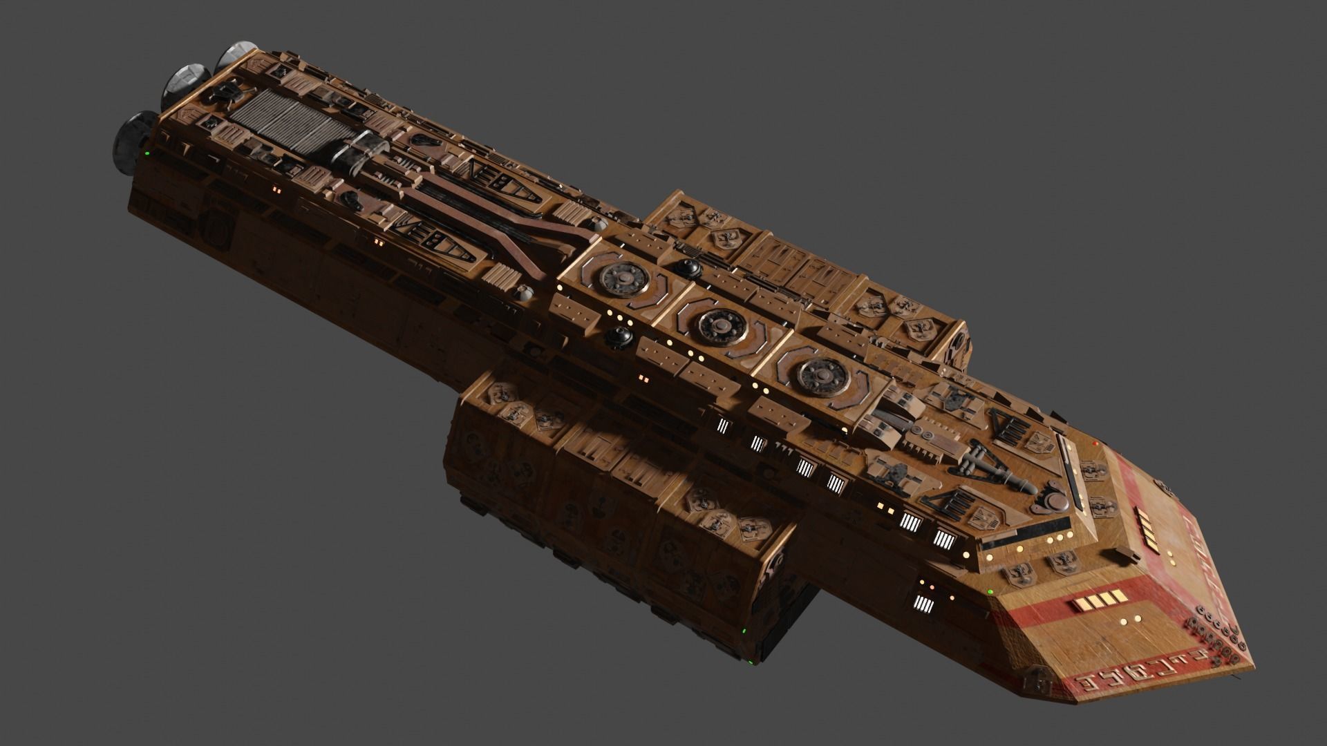 Star Trek Batris Talarian Freighter Starship 3D model | CGTrader